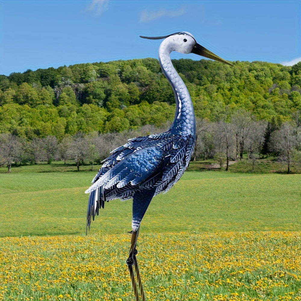 Tall Elegant Heron-like Garden Decor with Sturdy Metal Construction ...