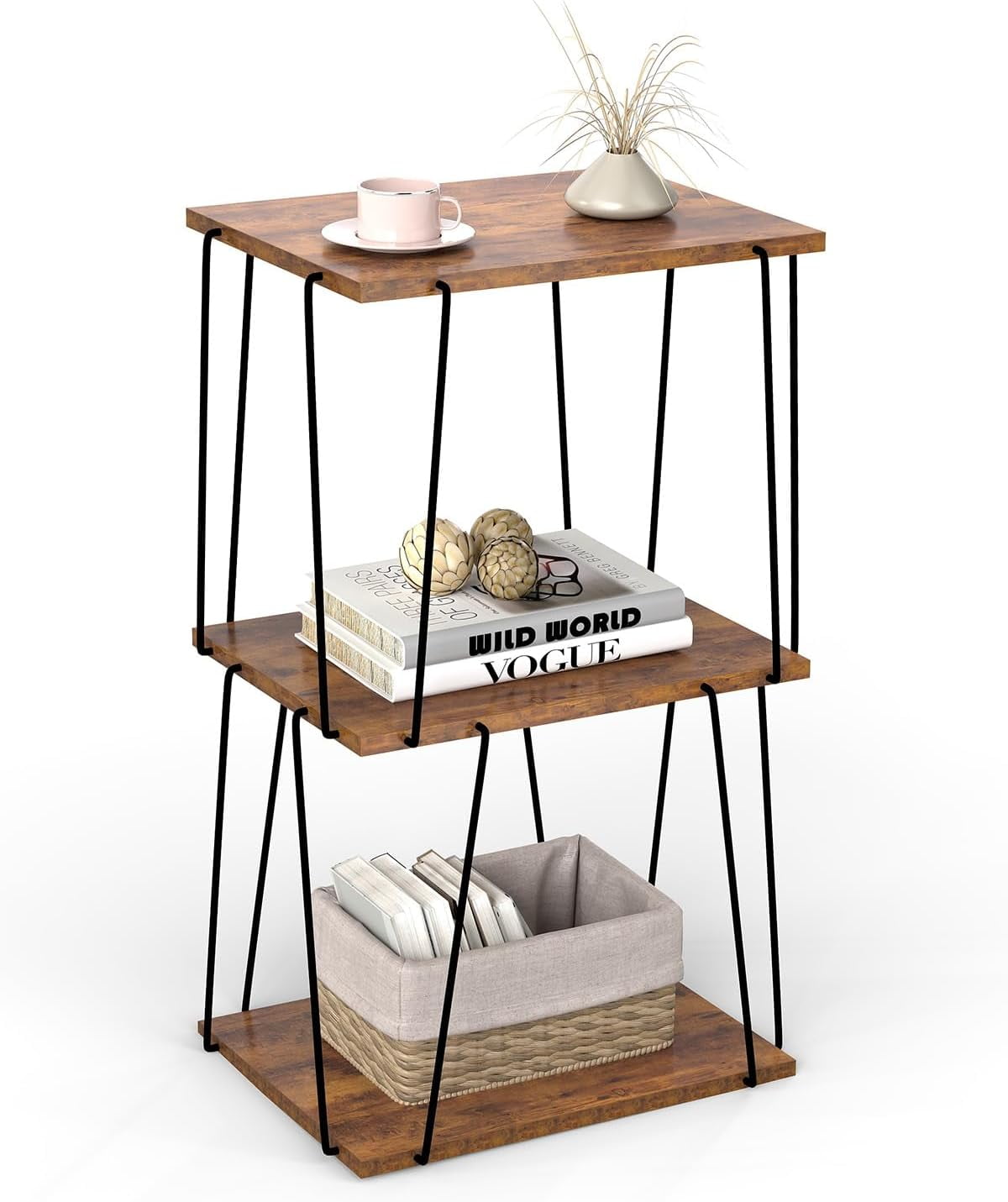 Tall End Table, Small Side Table, 29 inch High Entryway Table, Bedside ...