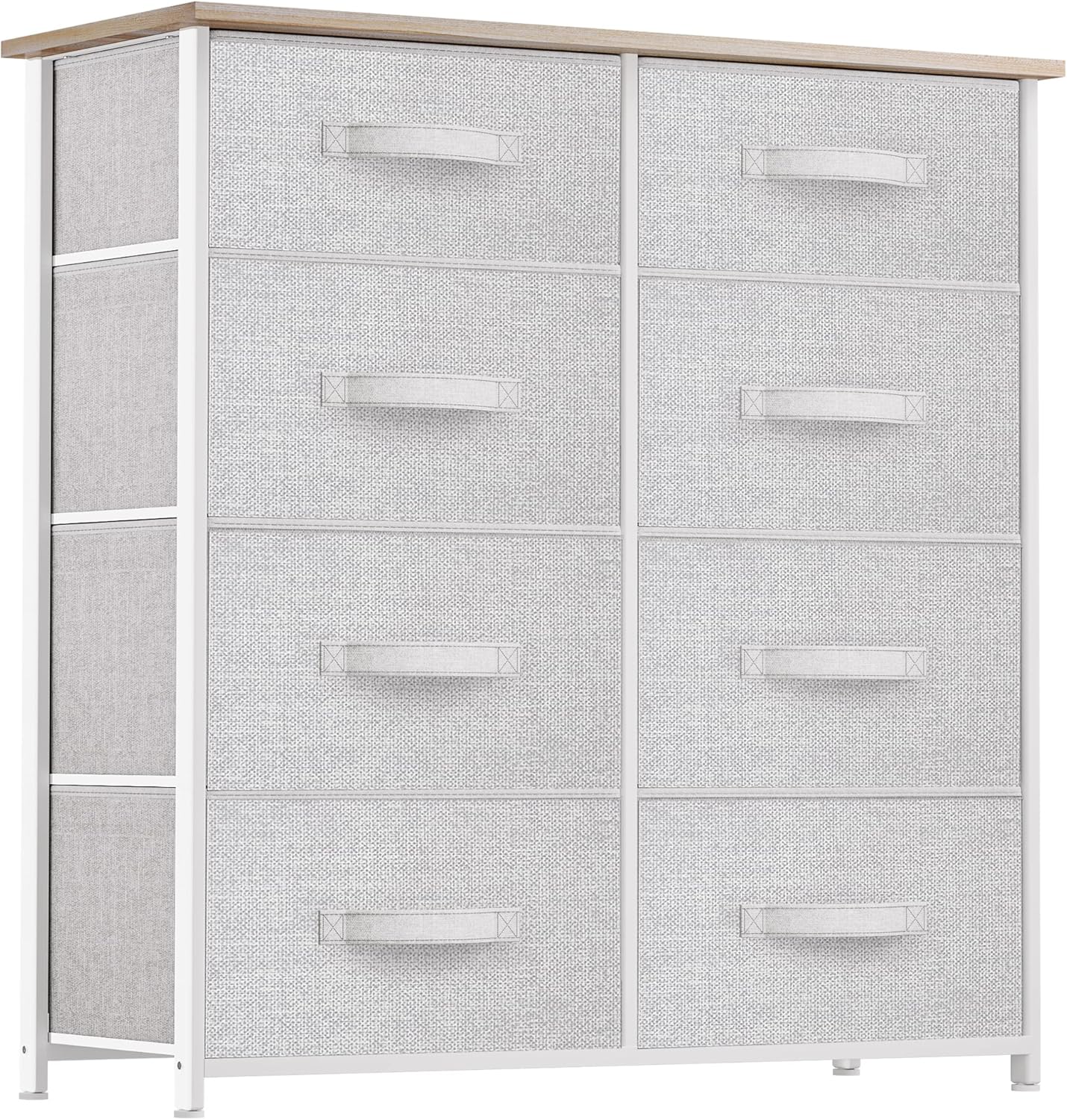 Tall Fabric Dresser with 8 Drawers for Bedroom, Storage Tower Featuring ...