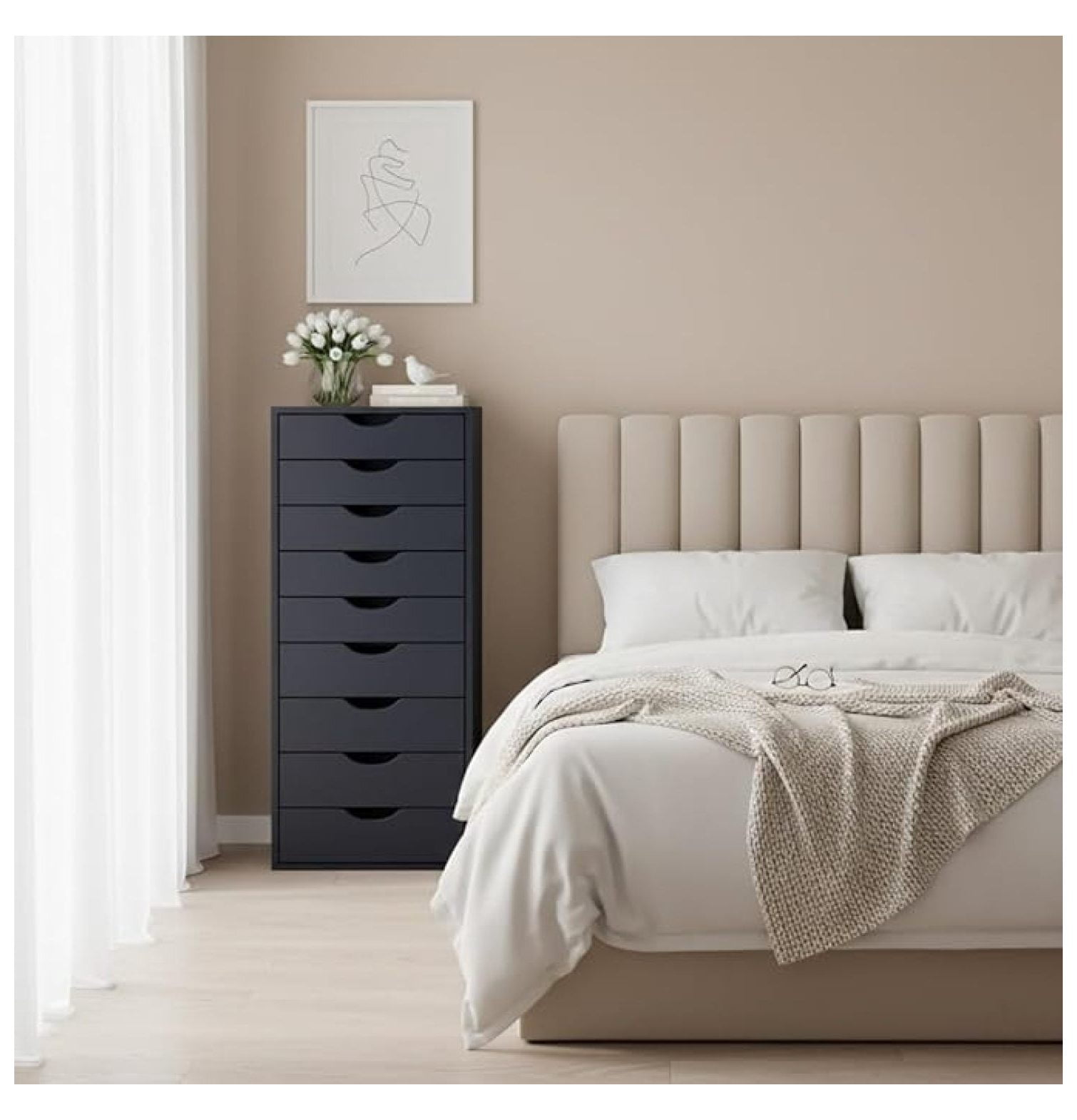 Tall File Cabinet 9 Drawer – Slim Office Storage Cabinet for Home ...