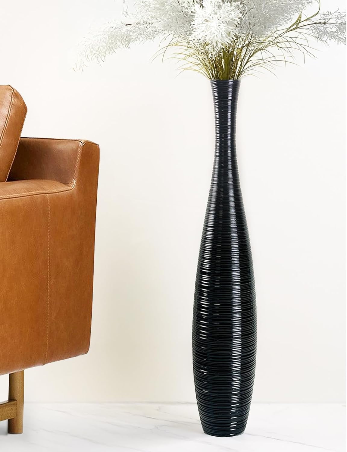 Tall Floor Vase, Large Resin Vase for Rustic Home Decor Modern ...