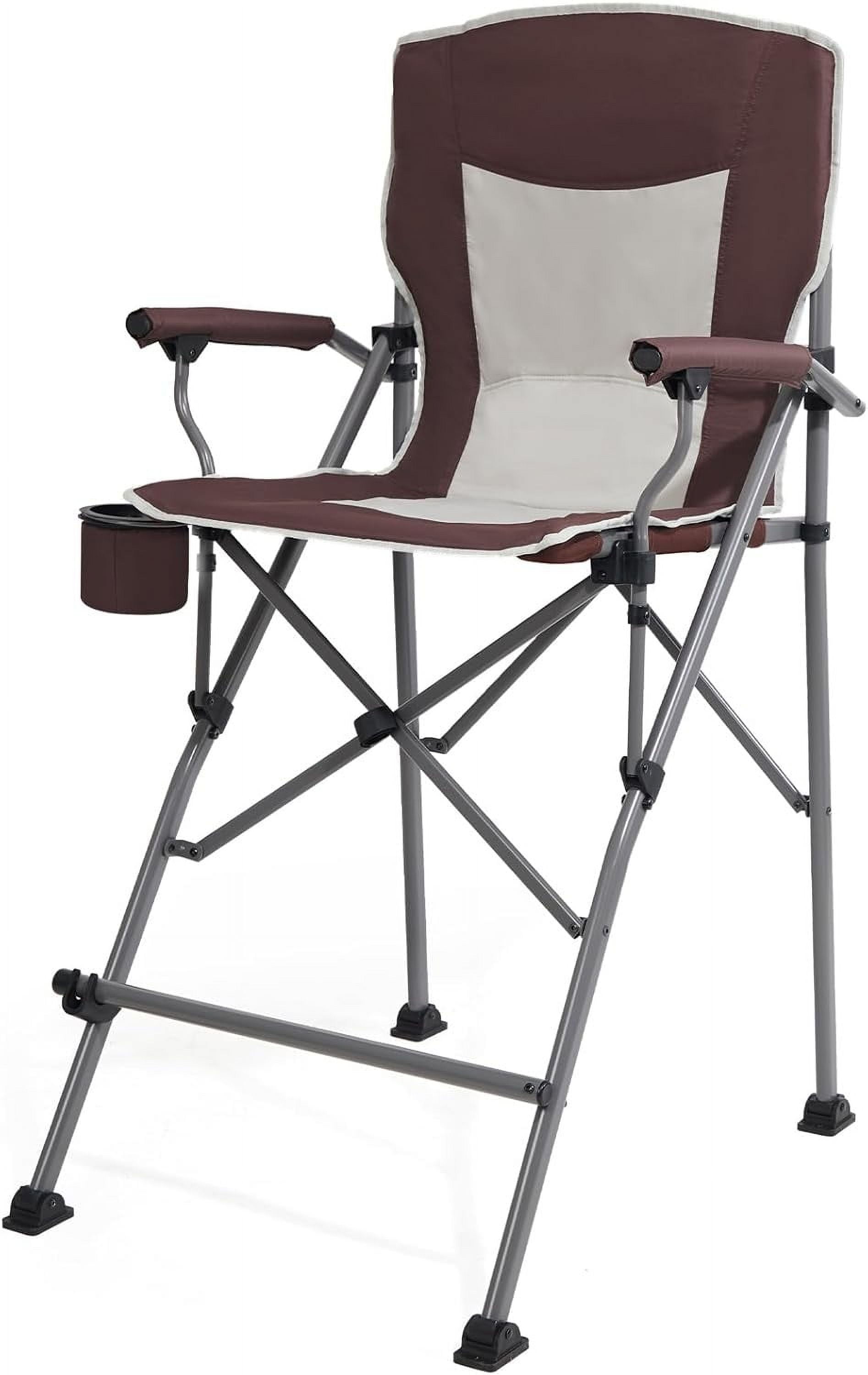 Tall Folding Chair 31", Portable Directors Chair, Bar Height Camping ...