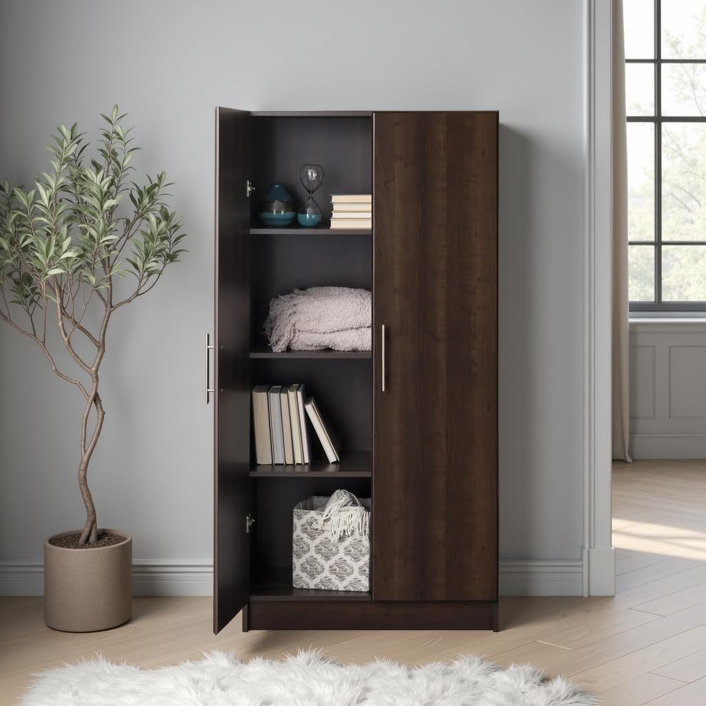 Tall Garage Storage Cabinet & Pantry Storage Cupboard, 2-Door ...