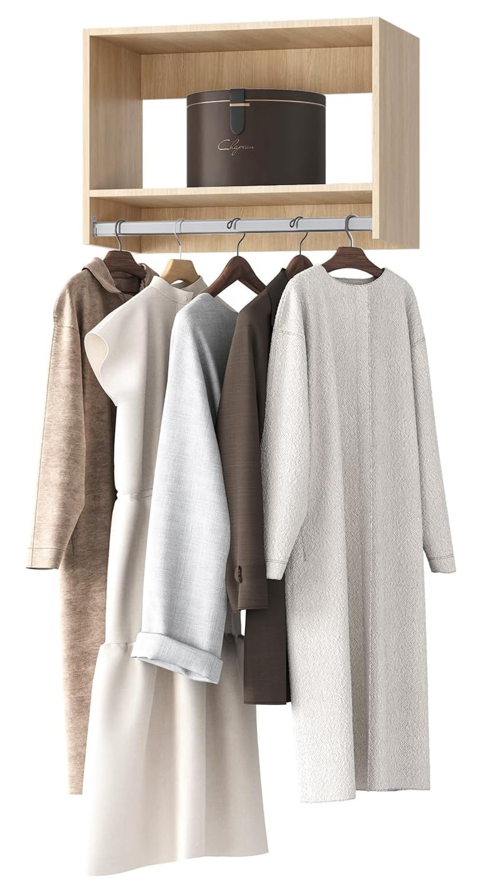 Tall Hanging Closet Unit, Modular System Organizer With Storage for ...
