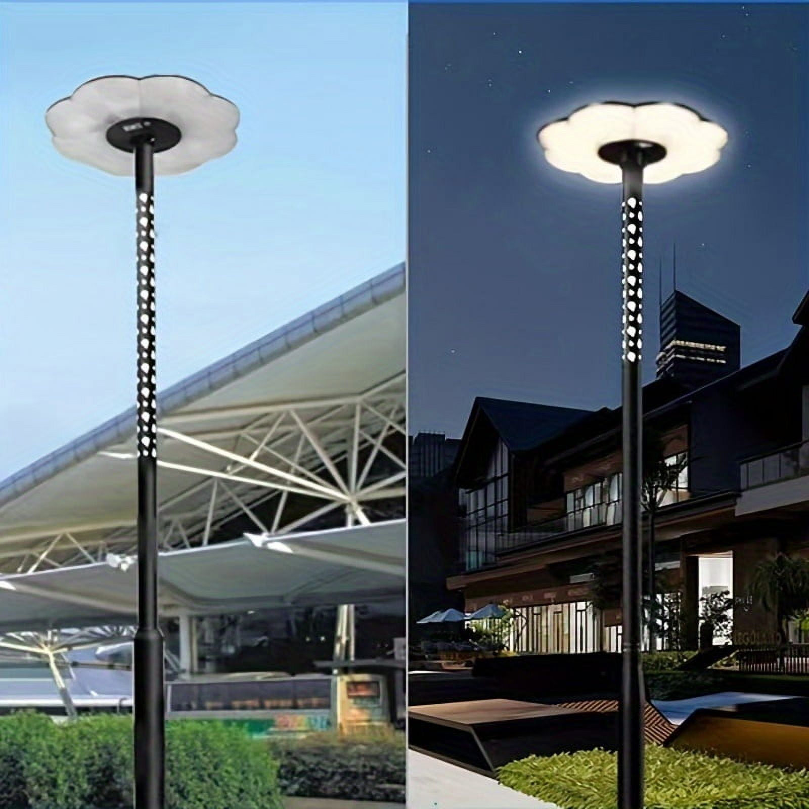Tall Hollow Metal Street Lamp Post with Splicing Design for Solar ...