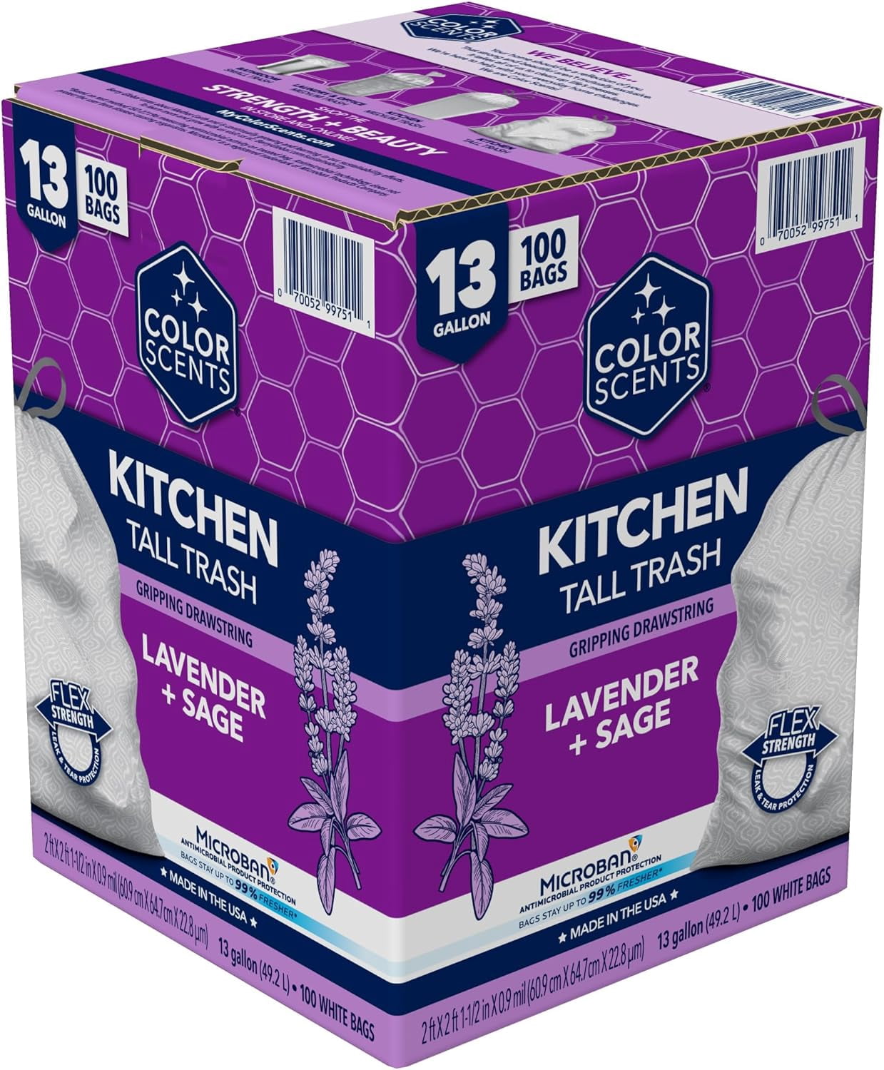 Tall Kitchen Trash Bags - 13 Gallon, 100 Bags (1 Pack of 100 Count ...