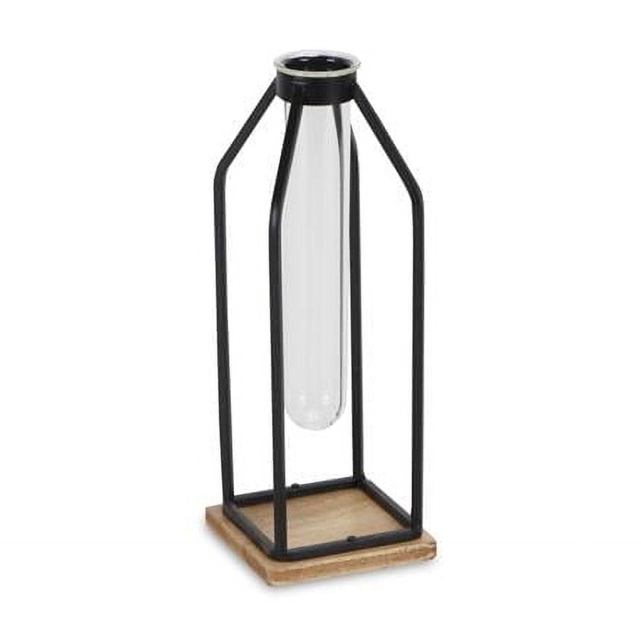 Tall Metal Stand with Glass Tube, Black - Walmart.com