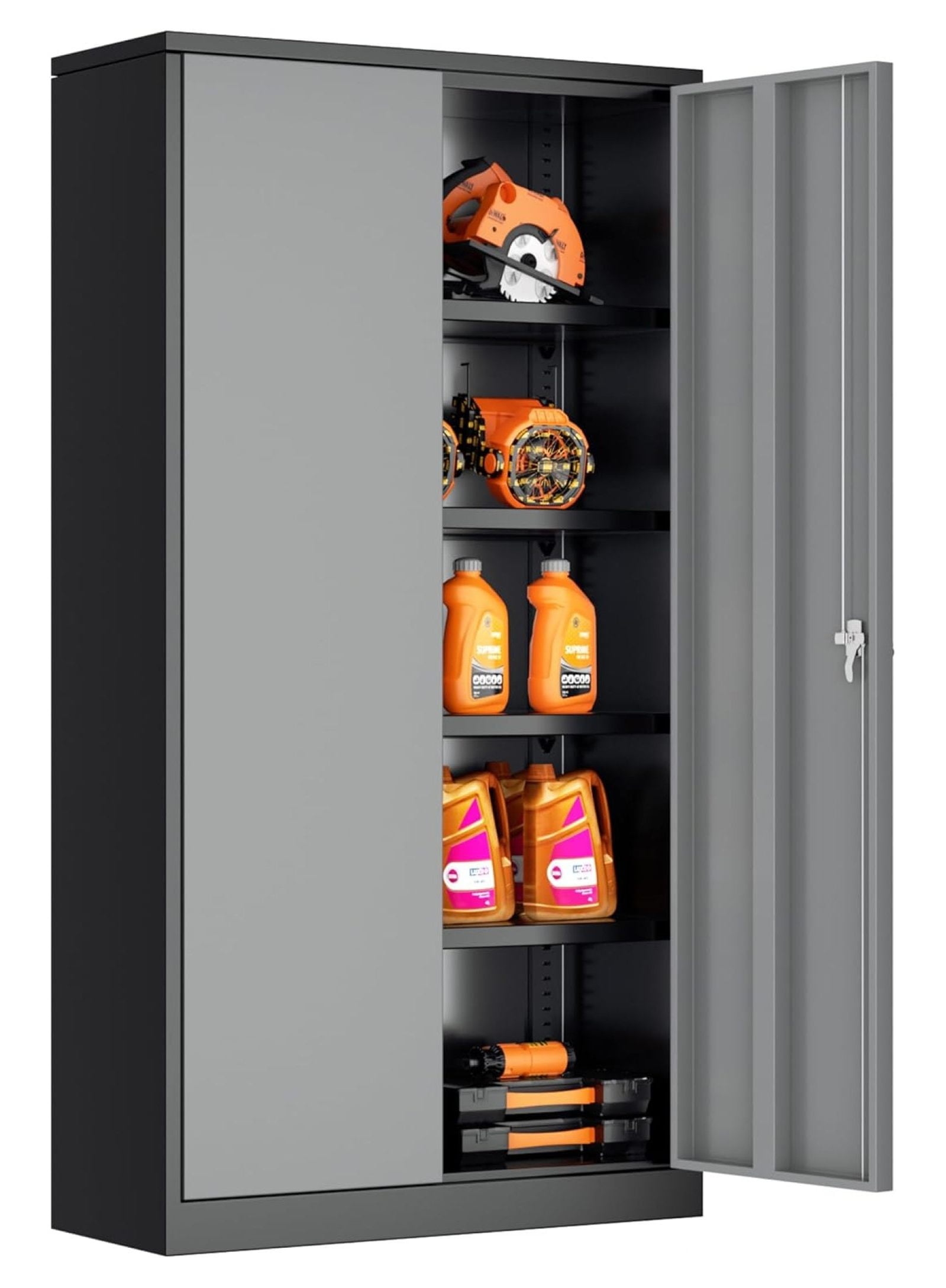Tall Metal Storage Lockers,71 inch Locking Steel Cabinet with Lock ...