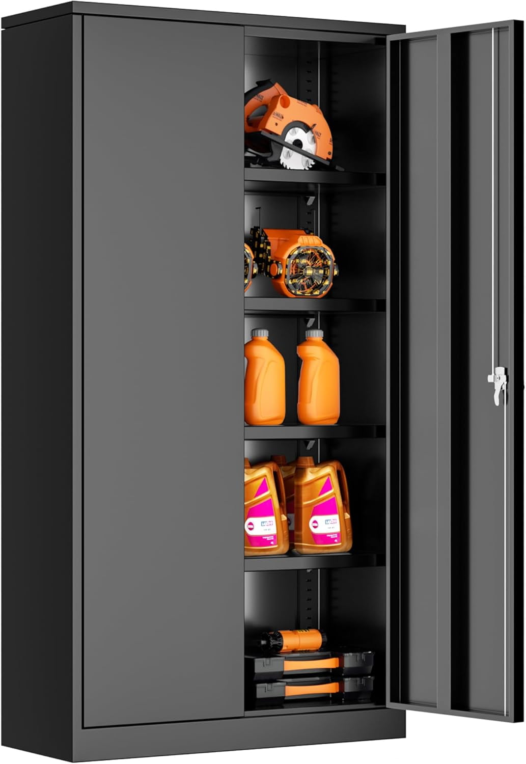 Tall Metal Storage Lockers,71 inch Locking Steel Cabinet with Lock ...