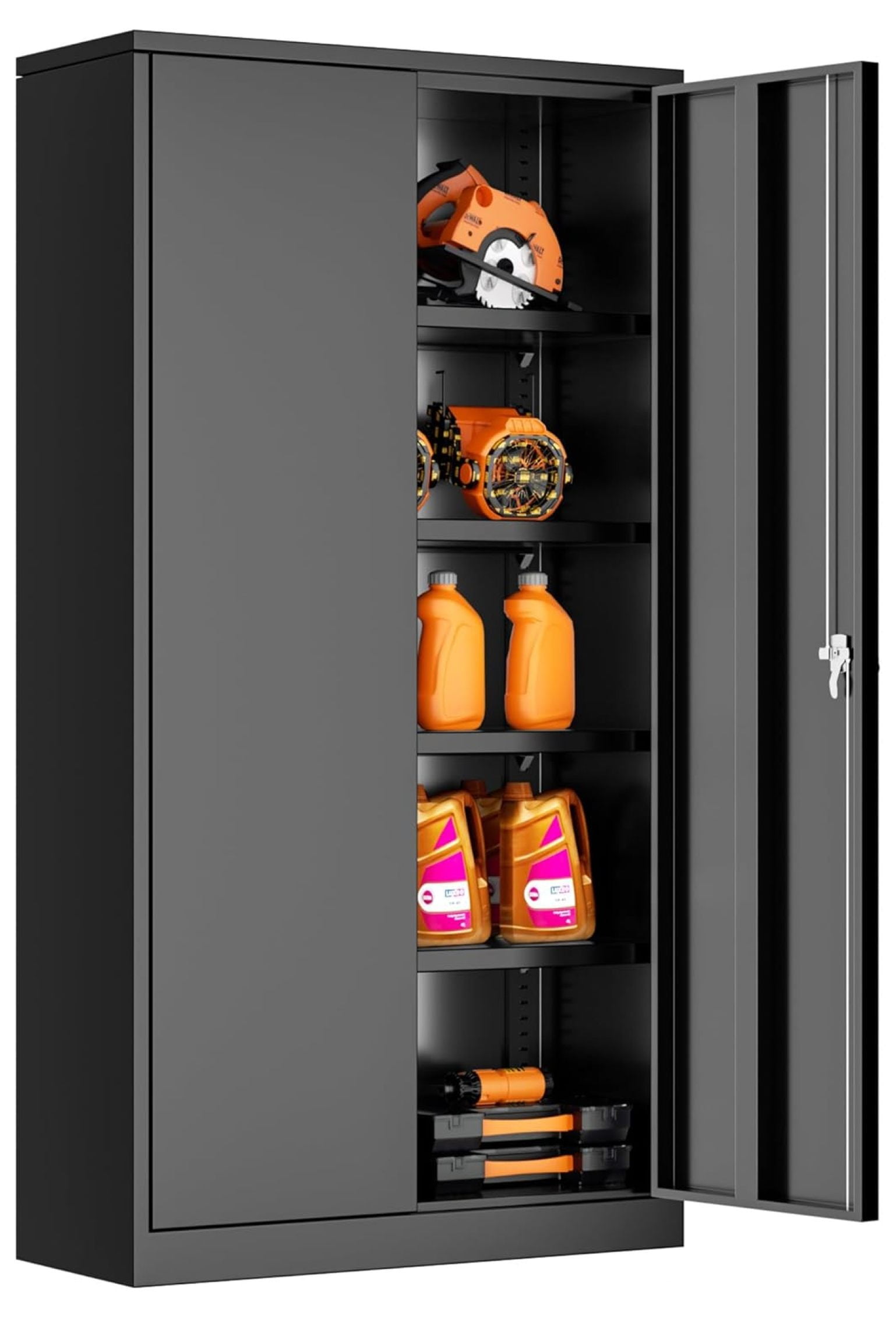 Tall Metal Storage Lockers,71 inch Locking Steel Cabinet with Lock ...