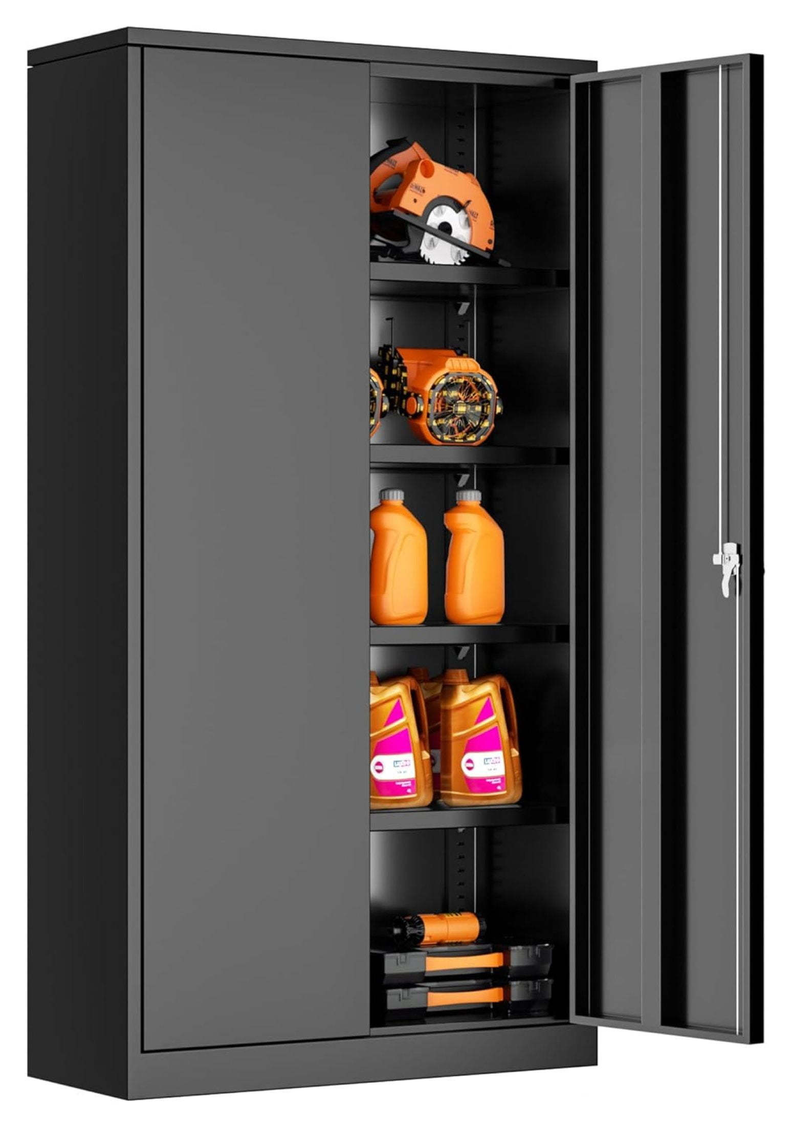 Tall Metal Storage Lockers,71 inch Locking Steel Cabinet with Lock ...