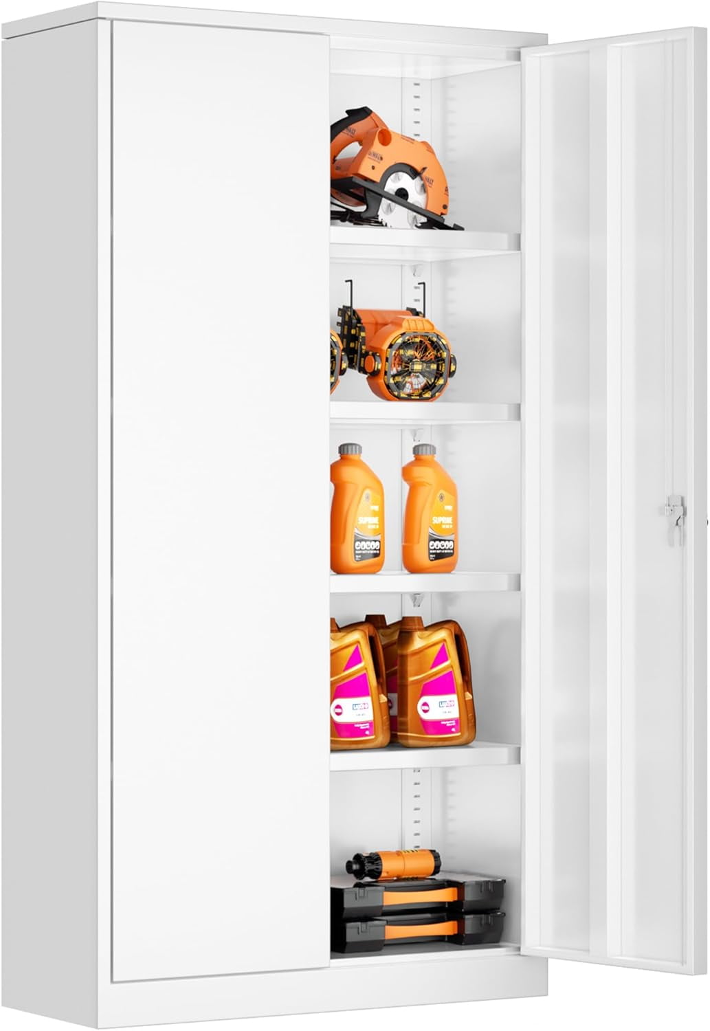 Tall Metal Storage Lockers,71 inch Locking Steel Cabinet with Lock ...