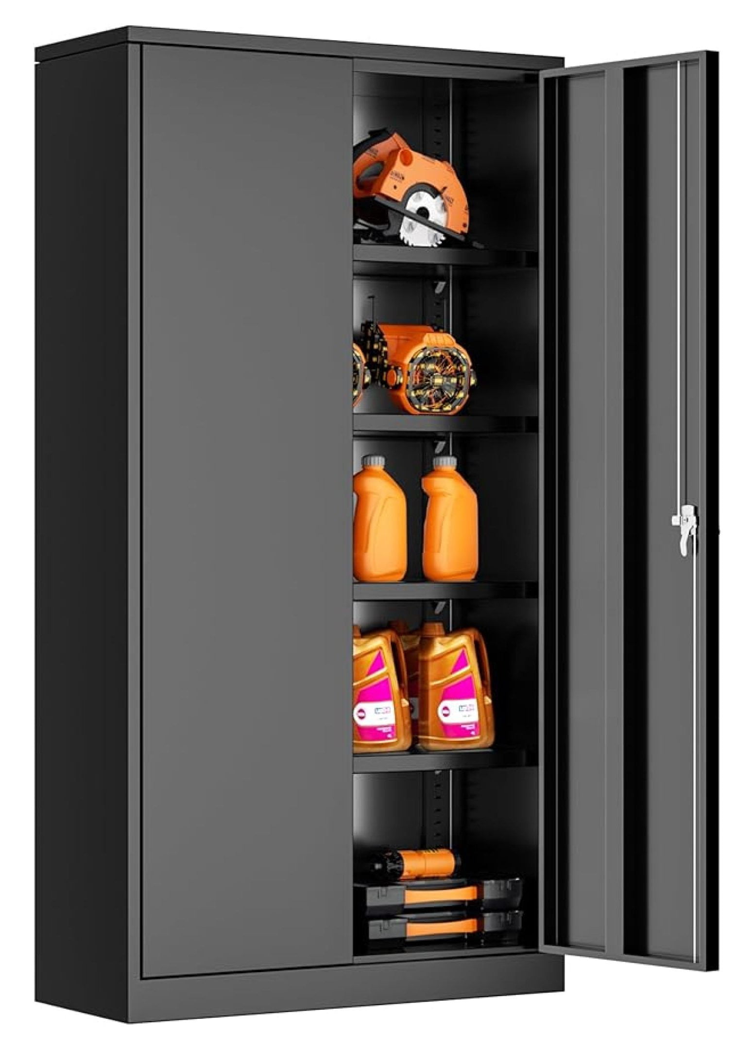 Tall Metal Storage Lockers,71 inch Locking Steel Cabinet with Lock ...