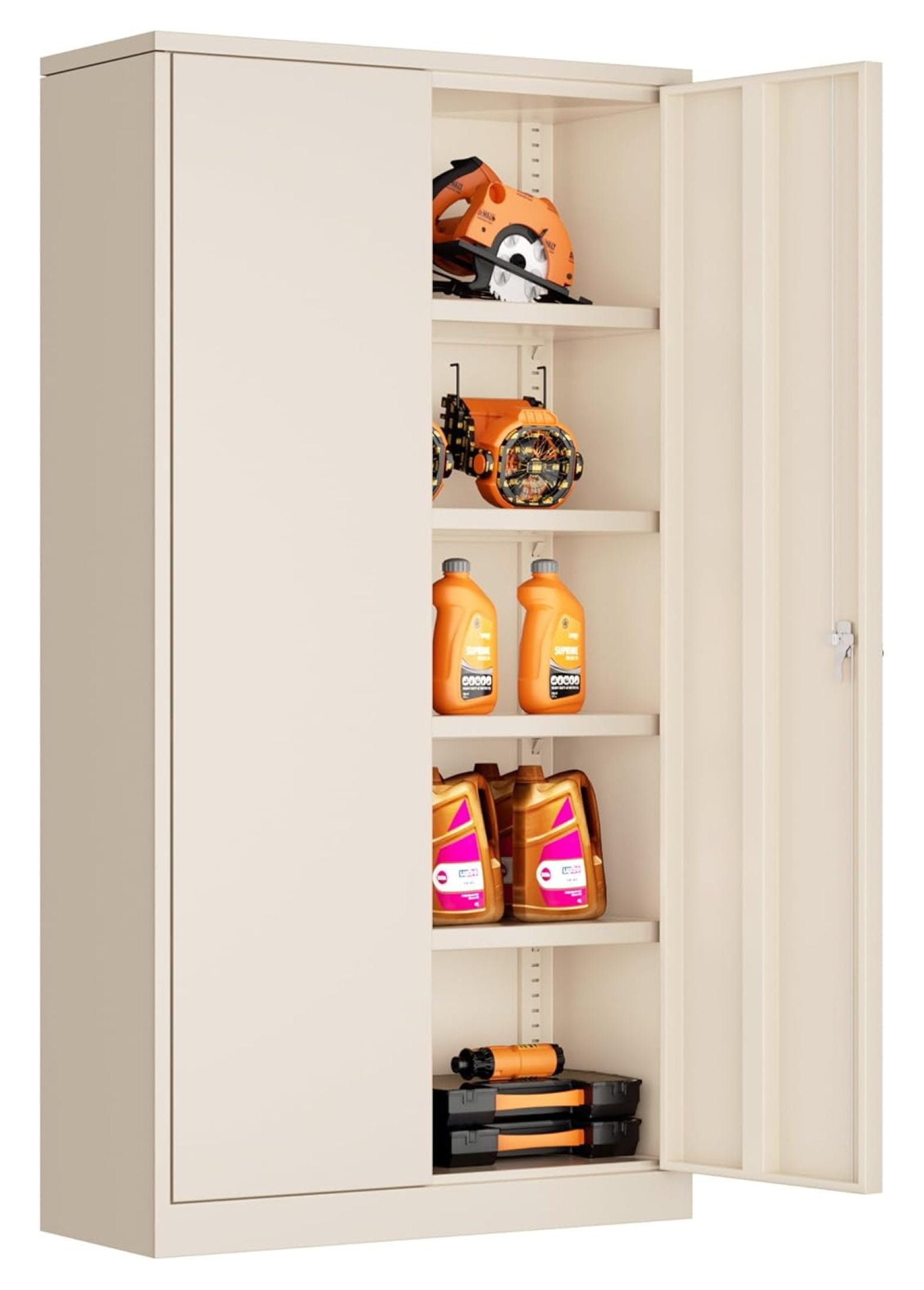 Tall Metal Storage Lockers,71 inch Locking Steel Cabinet with Lock ...