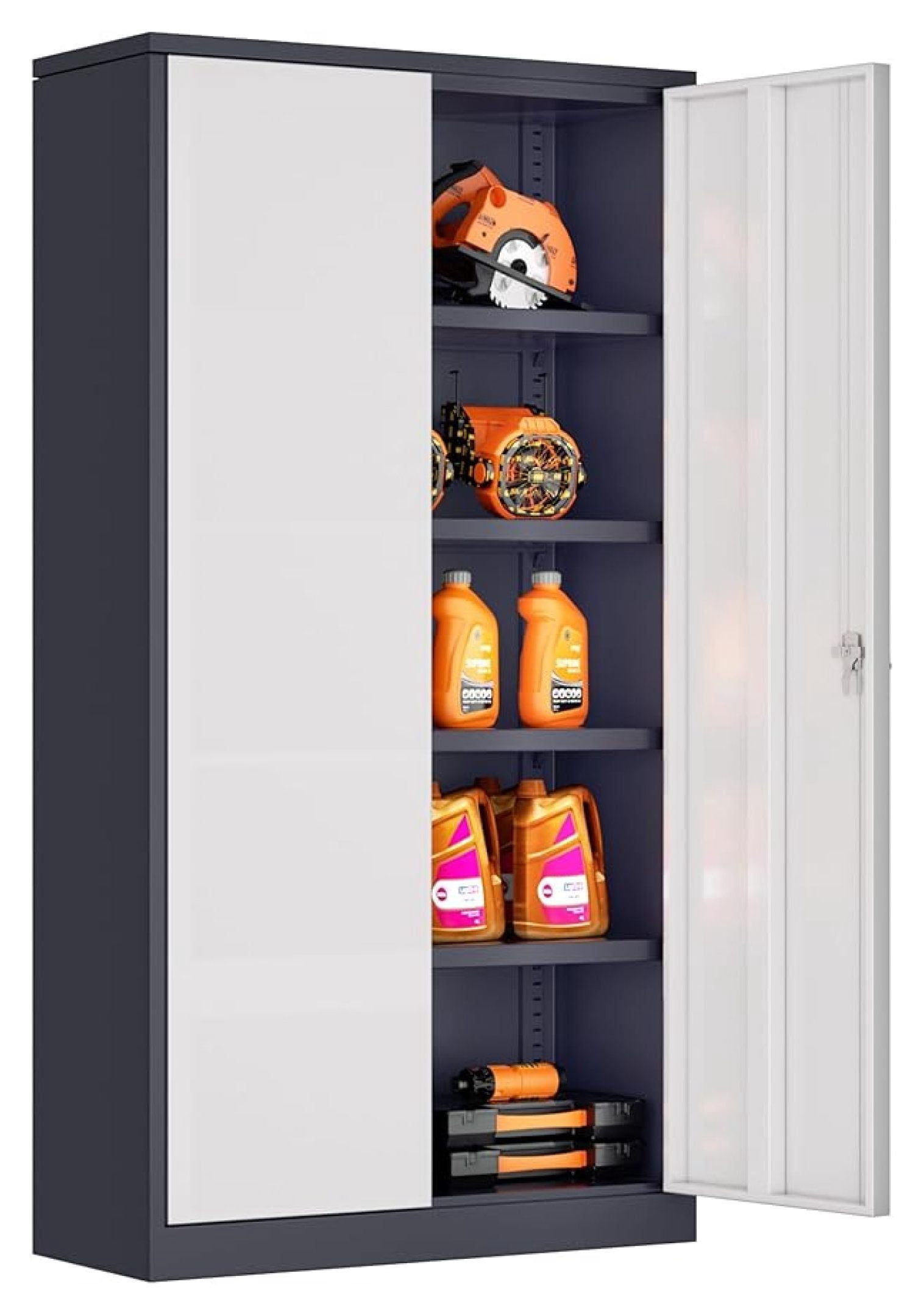 Tall Metal Storage Lockers,71 inch Locking Steel Cabinet with Lock ...