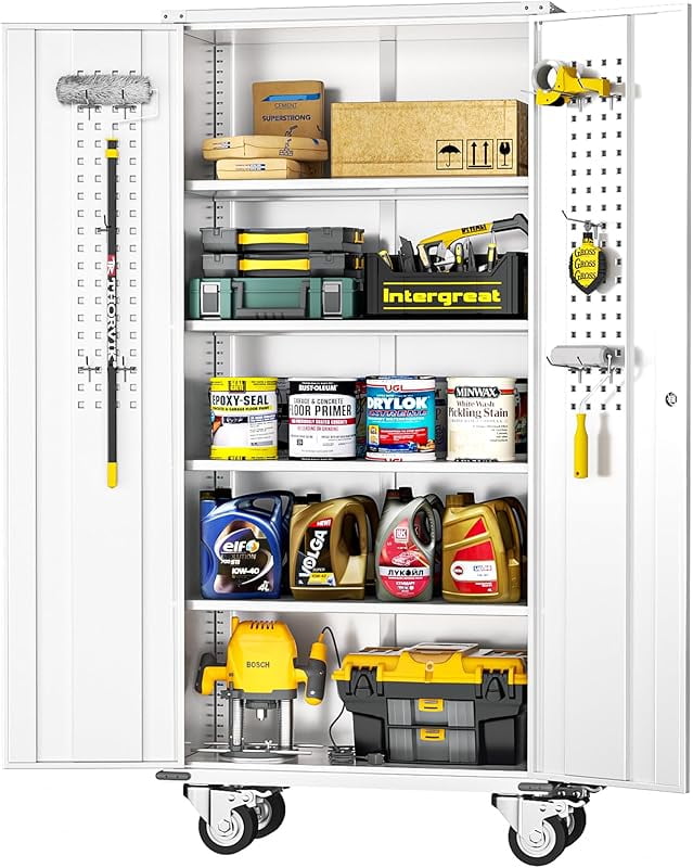 Tall Metal Storage Lockers,72 inch Locking Steel Cabinet with Lock ...