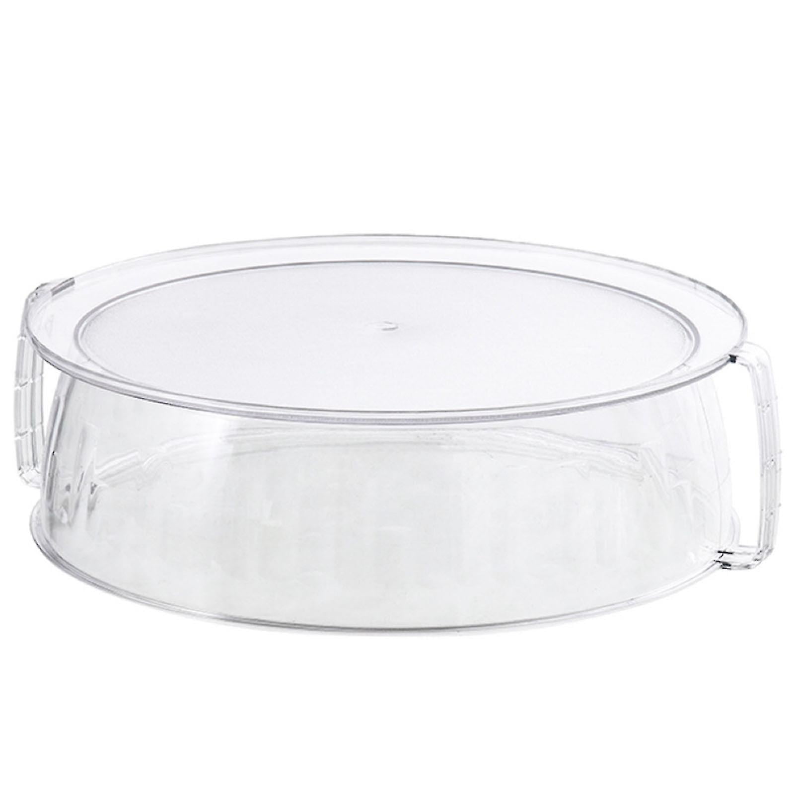 Tall Microwave Glass Plate Cover Splatter Guard Lid With Handle For ...