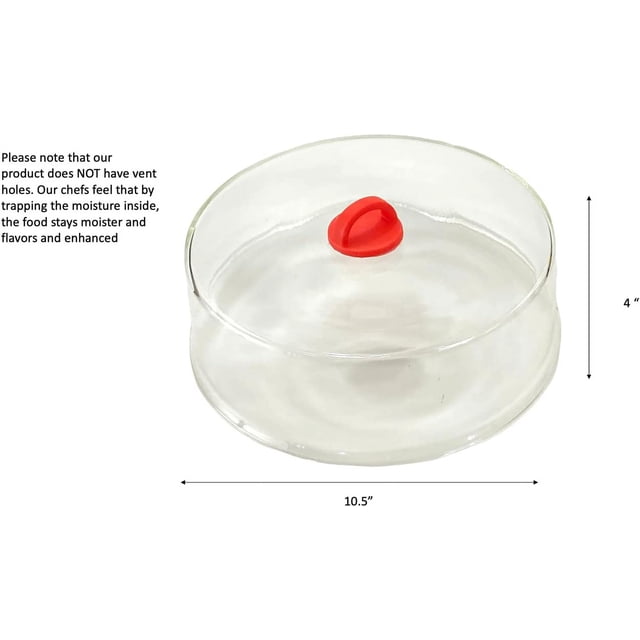 Walmart Tall Microwave Glass Plate Cover with Silicone Handle ...