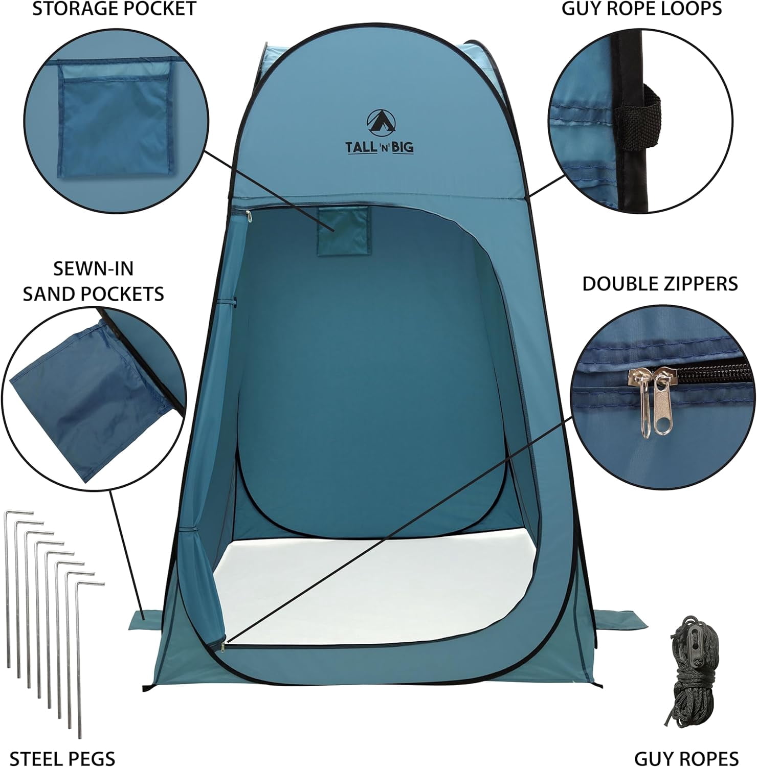 Tall 'N' Big Pop Up Pod Changing Room Privacy Tent - Portable Outdoor ...