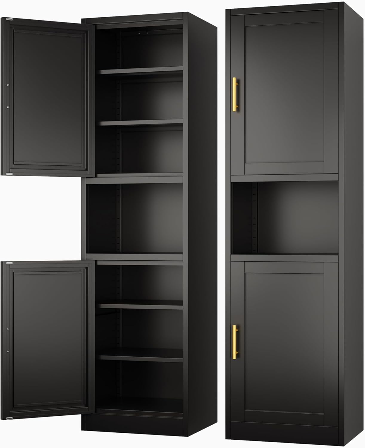 Tall Narrow Storage Cabinet 66.93" H Tall Bathroom Cabinet Metal Pantry ...