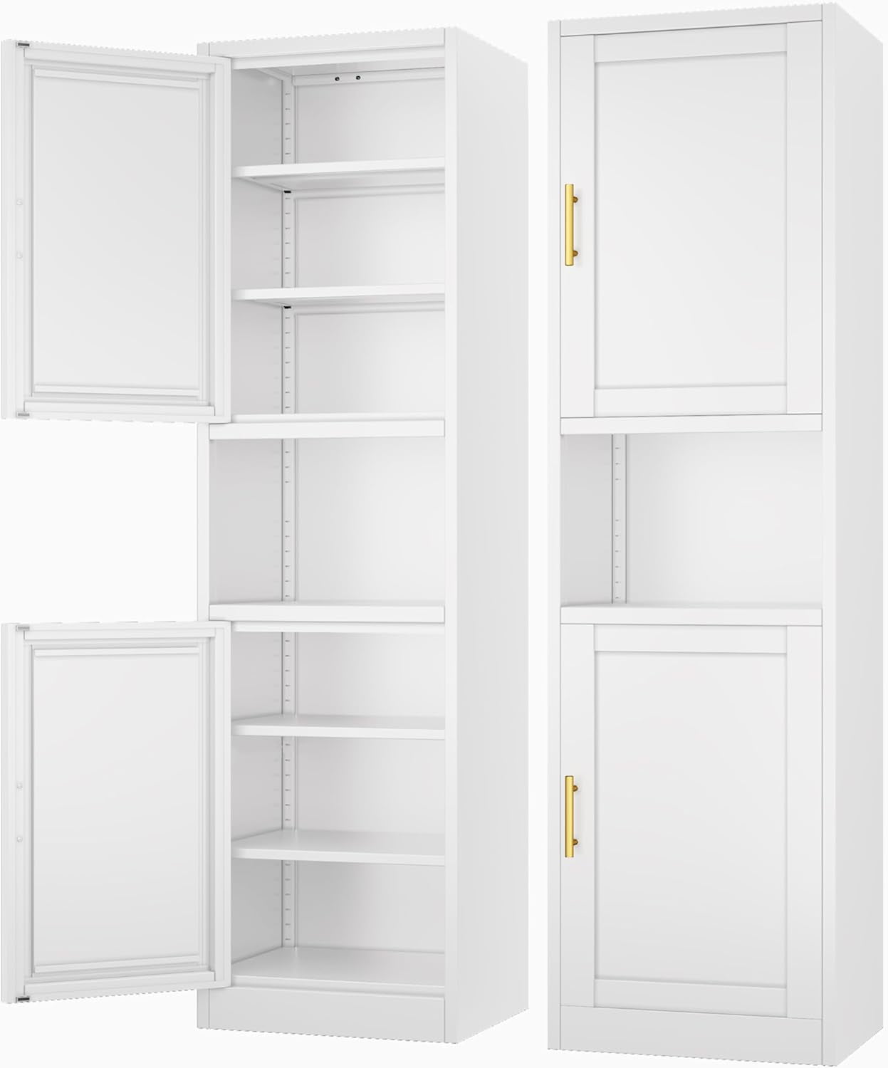 Tall Narrow Storage Cabinet 66.93" H Tall Bathroom Cabinets Metal ...