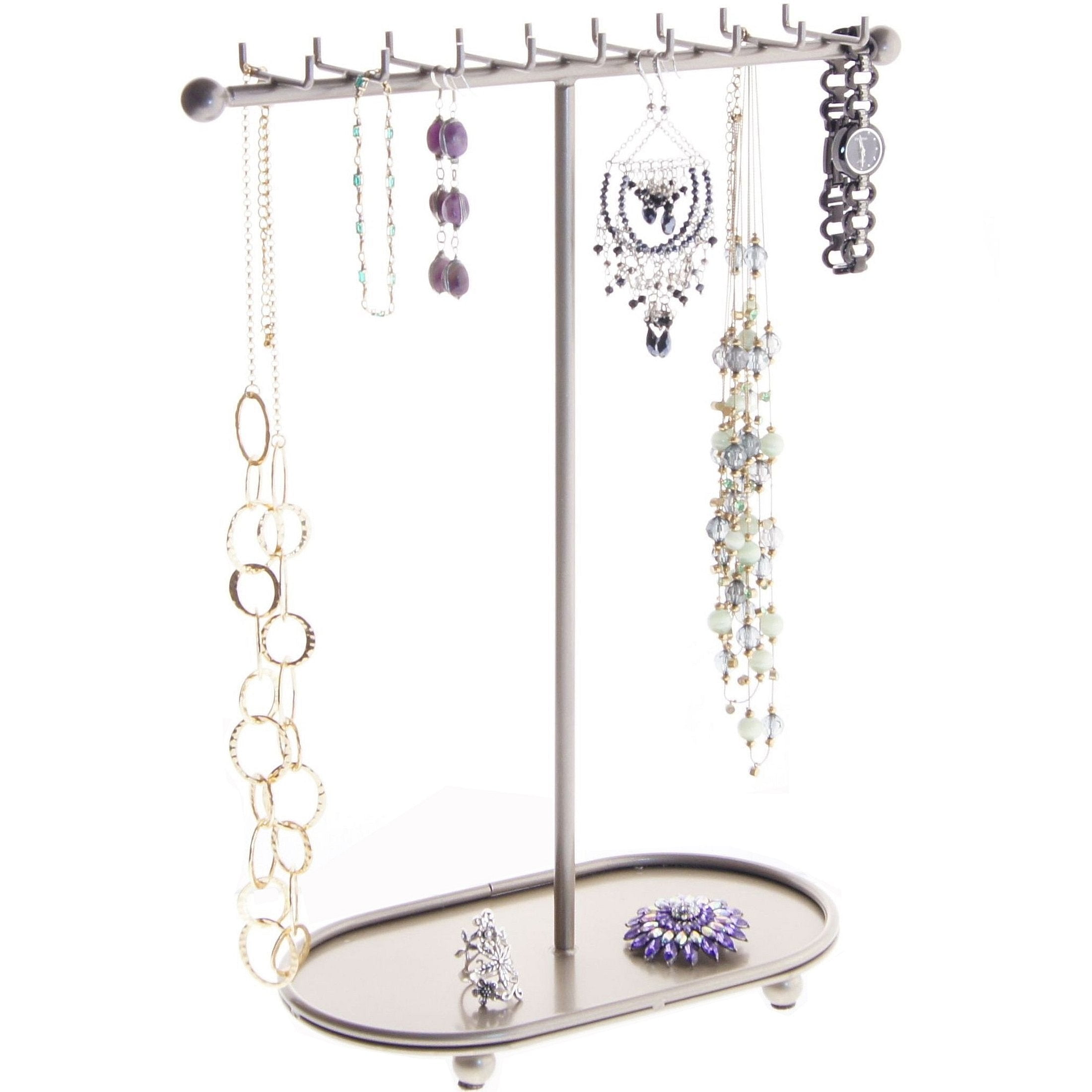 Tall Necklace Holder Organizer Rack Hanging Jewelry Display Tree Stand ...
