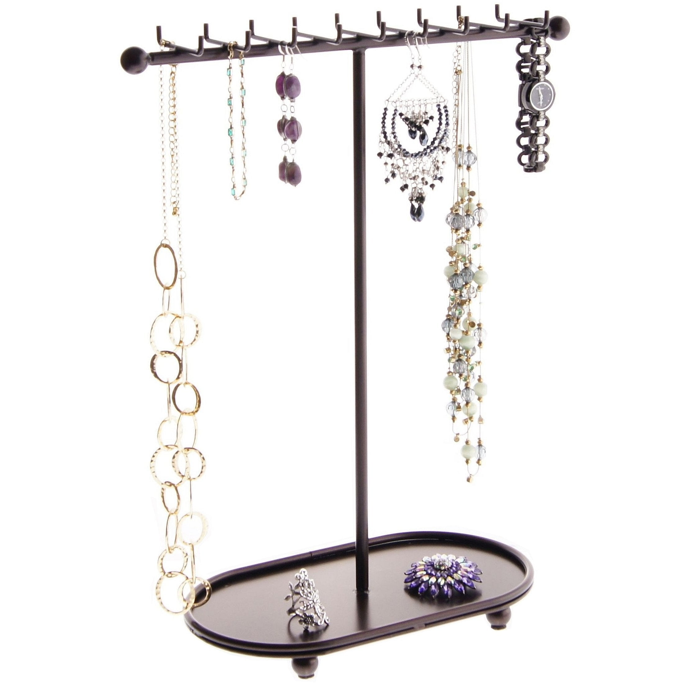 Tall Necklace Holder Organizer Rack Hanging Jewelry Display Tree Stand ...
