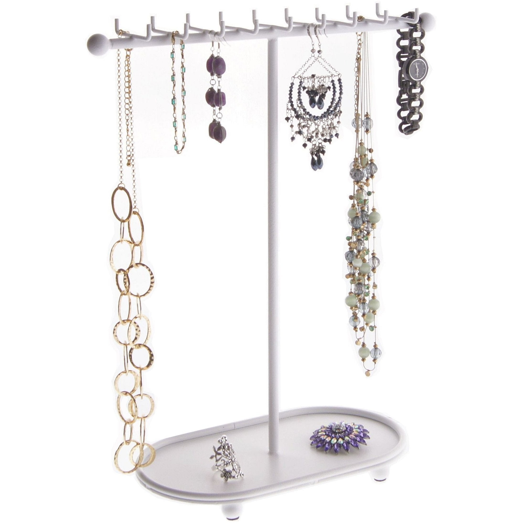 Tall Necklace Holder Organizer Rack Hanging Jewelry Display Tree Stand ...