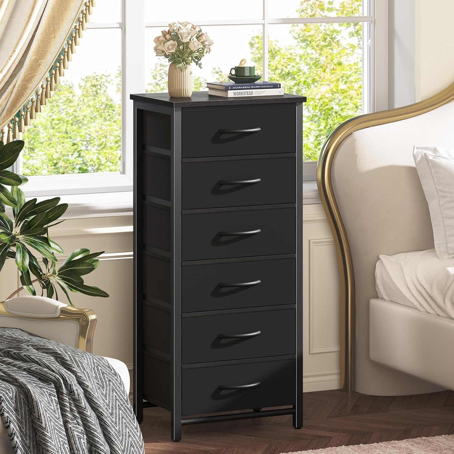 Tall Nightstand for Bedroom, Night Stand Side Table for Small Space ...