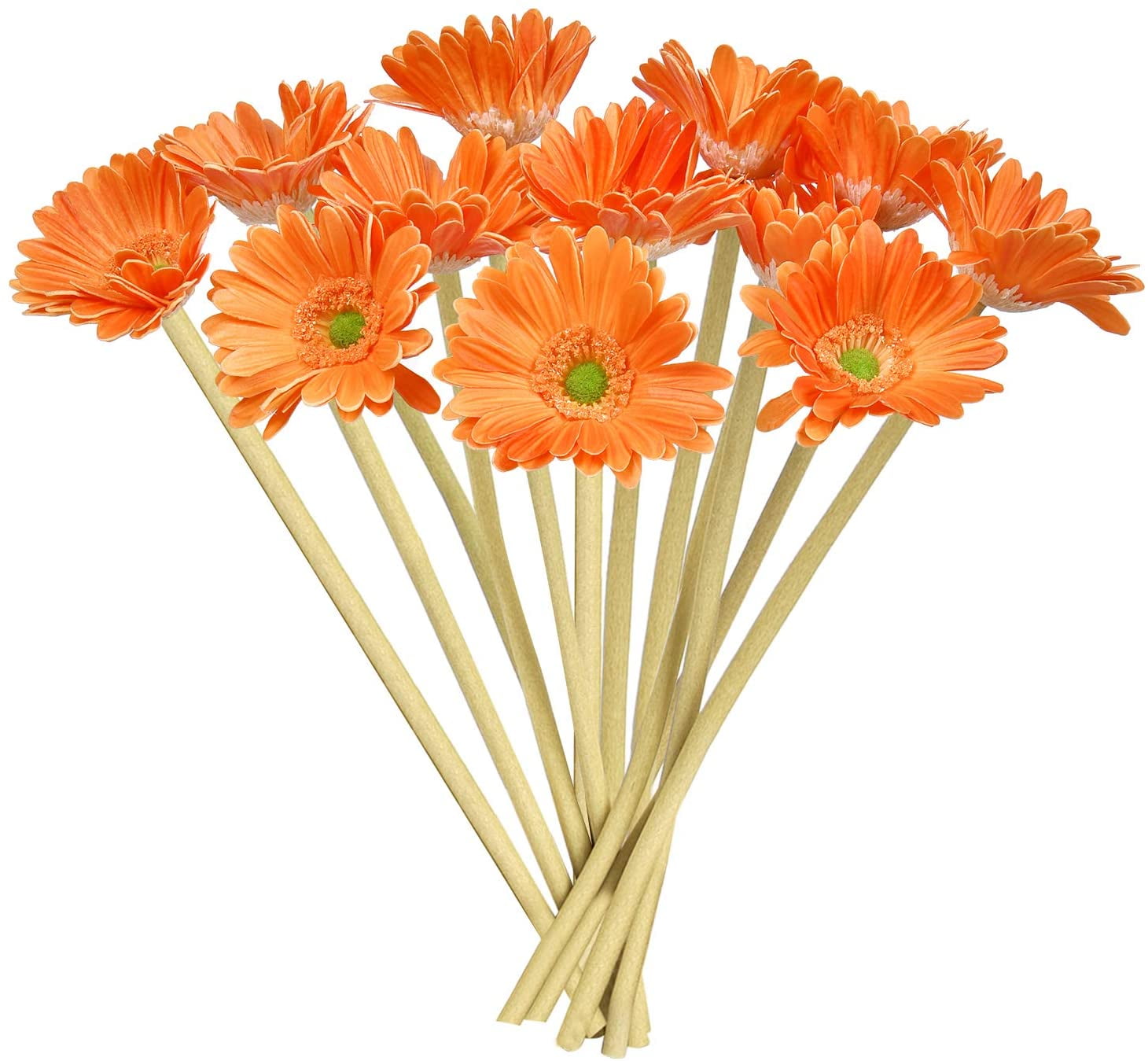 " Tall Orange Artificial Daisy Bouquet Fake Daisy Stems Daisy Flower ...