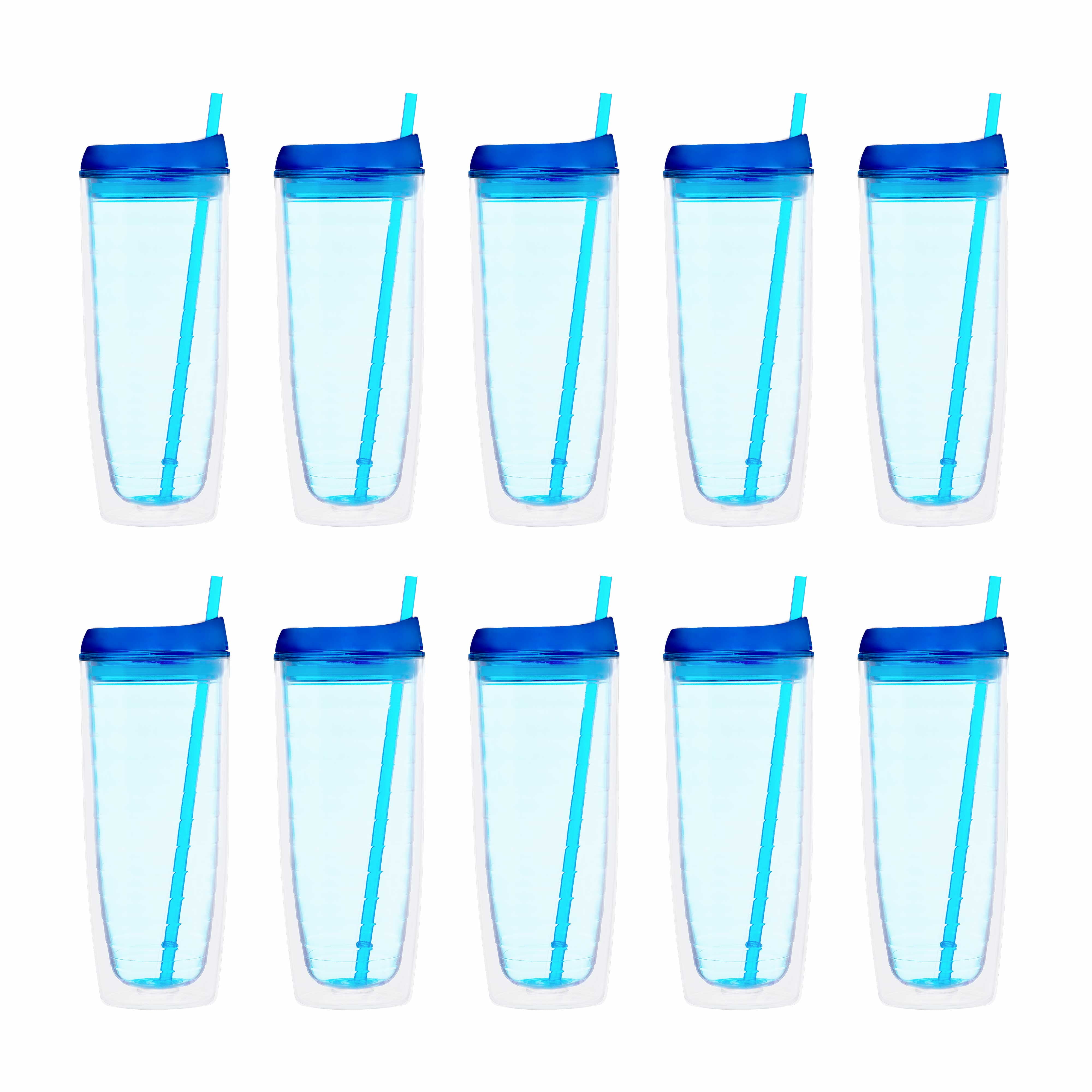 Tall Orbit Acrylic Tumblers 20 oz. Set of 10, Bulk Pack - Perfect for ...