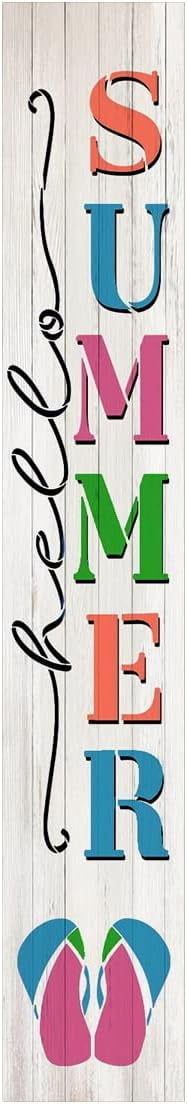 Tall Outdoor Hello Summer With Flip Flops Sign for Front Door, 4ft ...