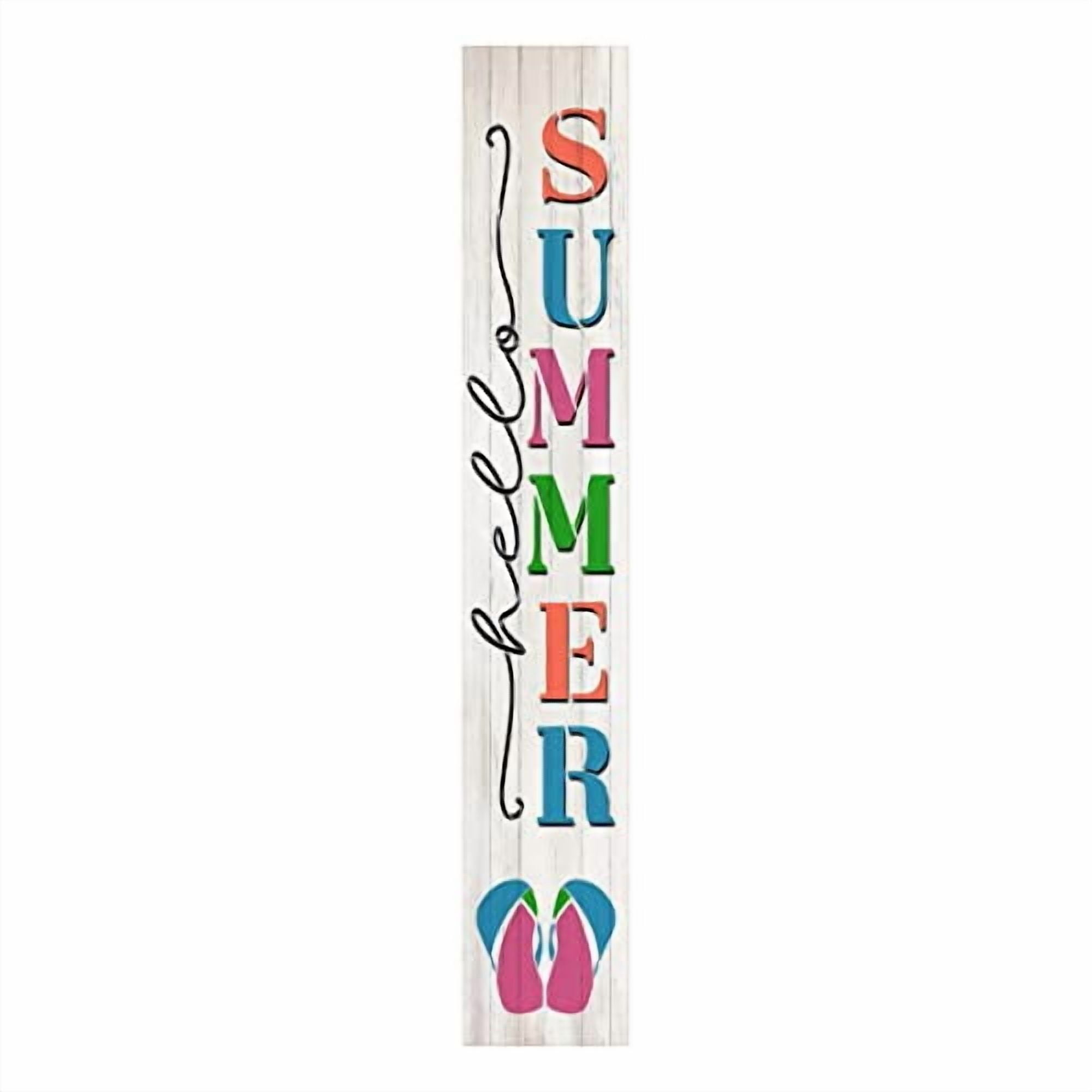 Tall Outdoor Hello Summer With Flip Flops Sign for Front Door, 4ft ...