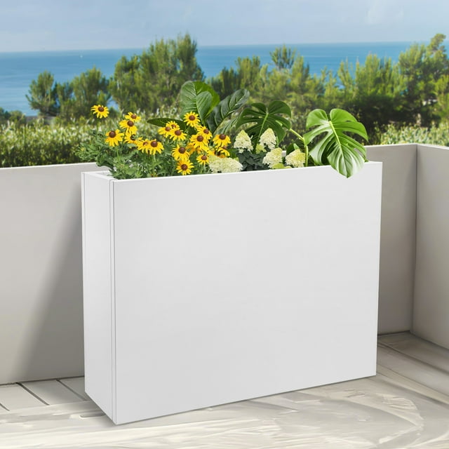 Tall Outdoor Planter Box, Rectangular Planter Box, Metal Planter Box ...