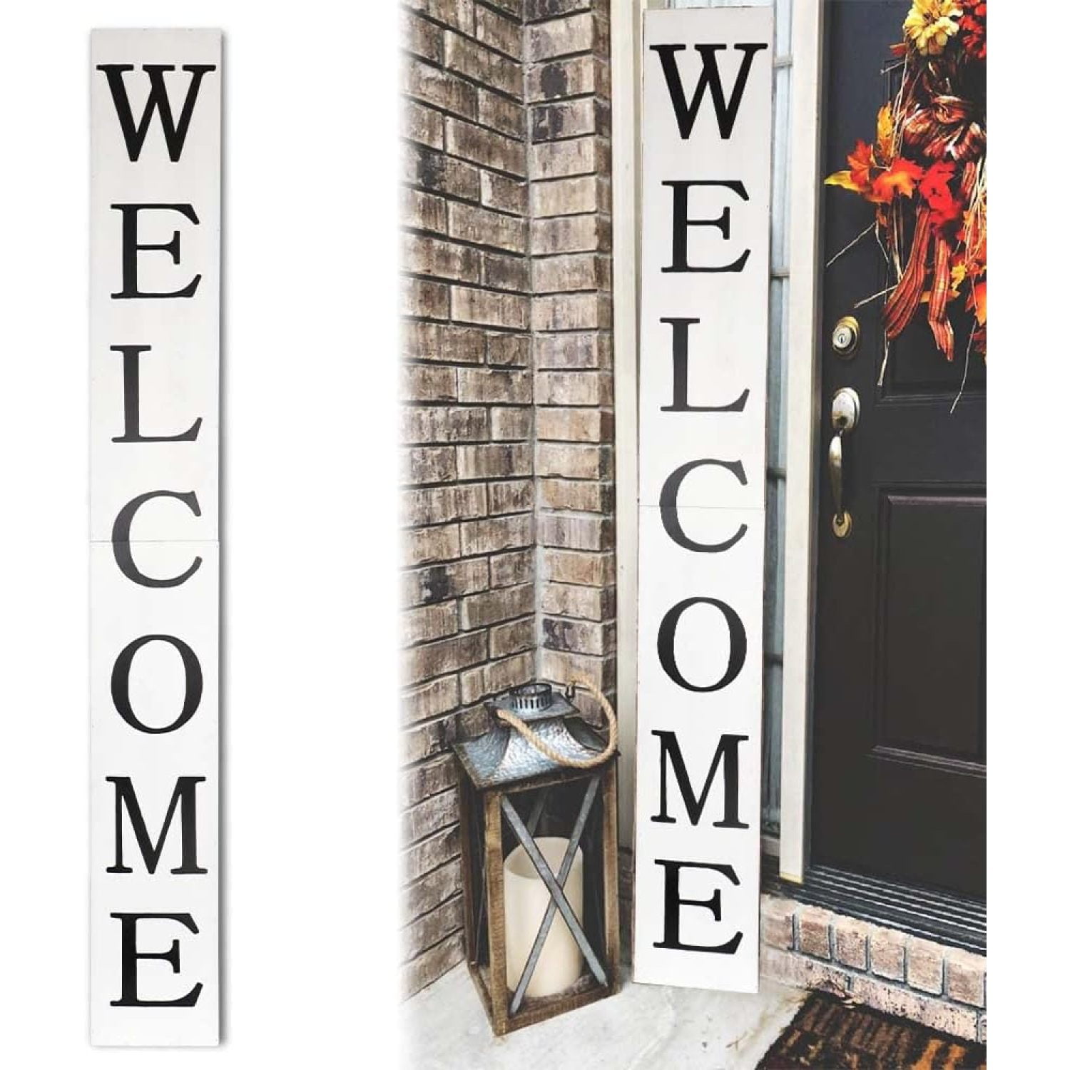 Tall Outdoor Welcome Sign for Front Door, 6ft White Welcome Sign, Tall ...