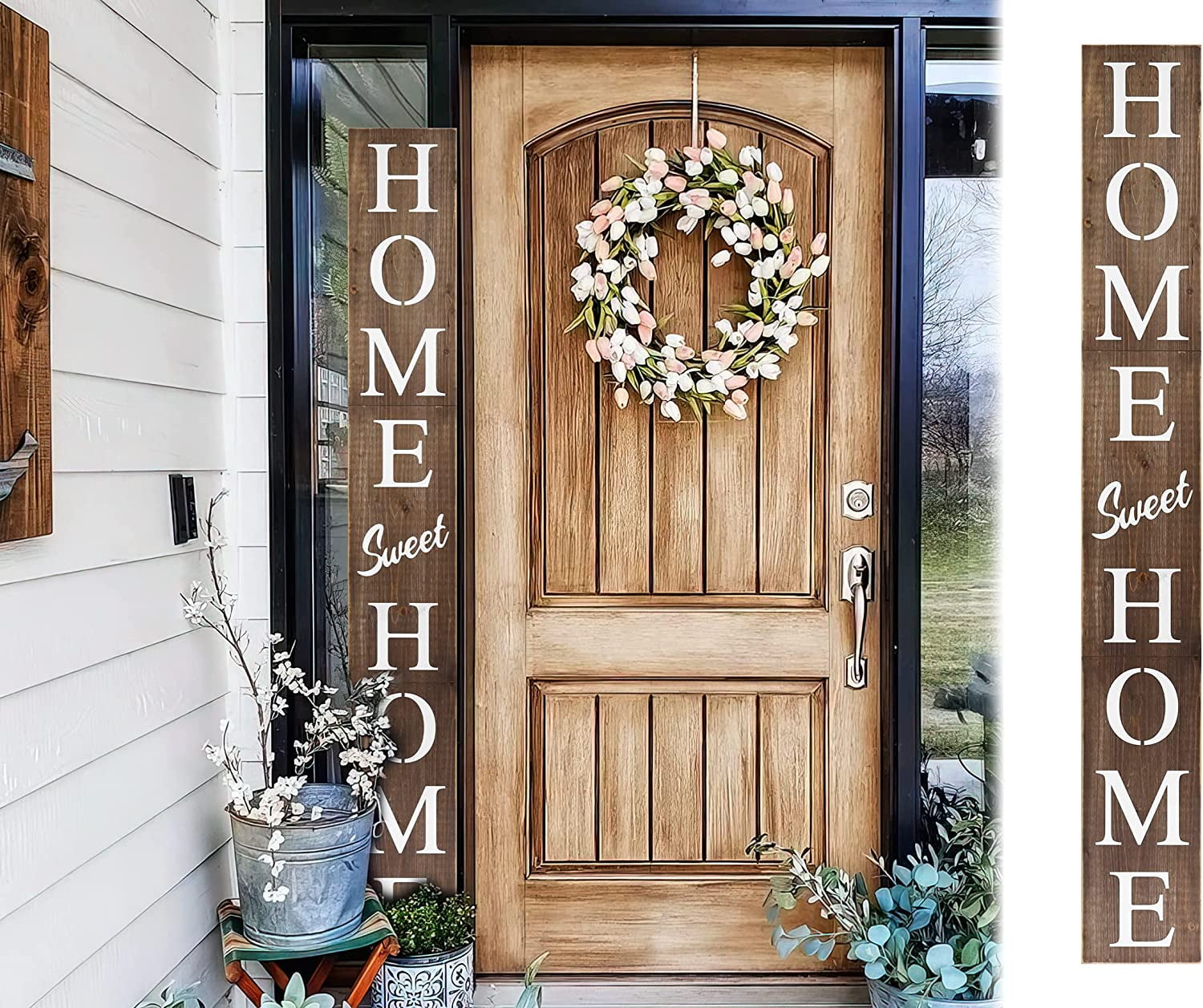 Tall Outdoor Welcome Sign for Front Door, Sign,Rustic Tall Welcome Sign ...