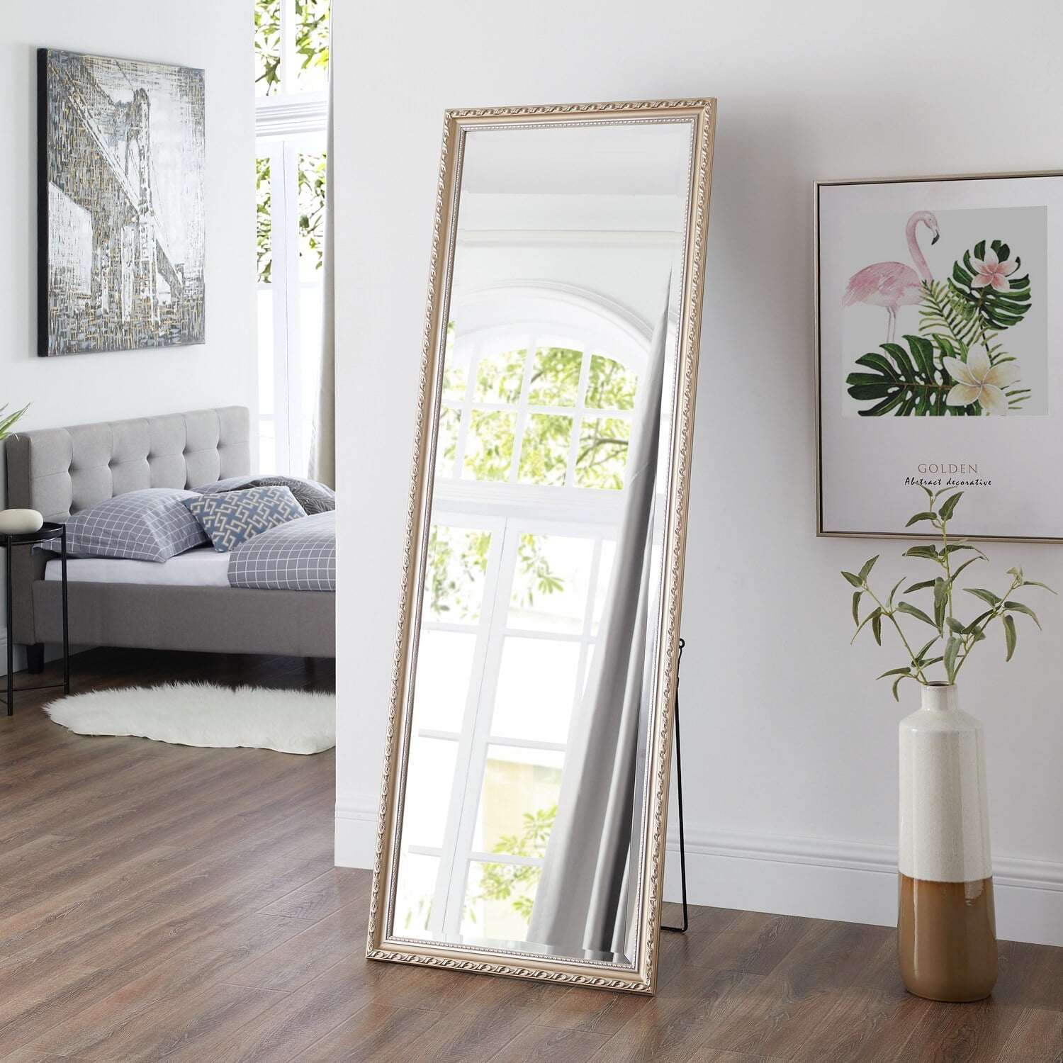 Tall Oversized Full Length Mirror, Ornamental Champagne - Walmart.com
