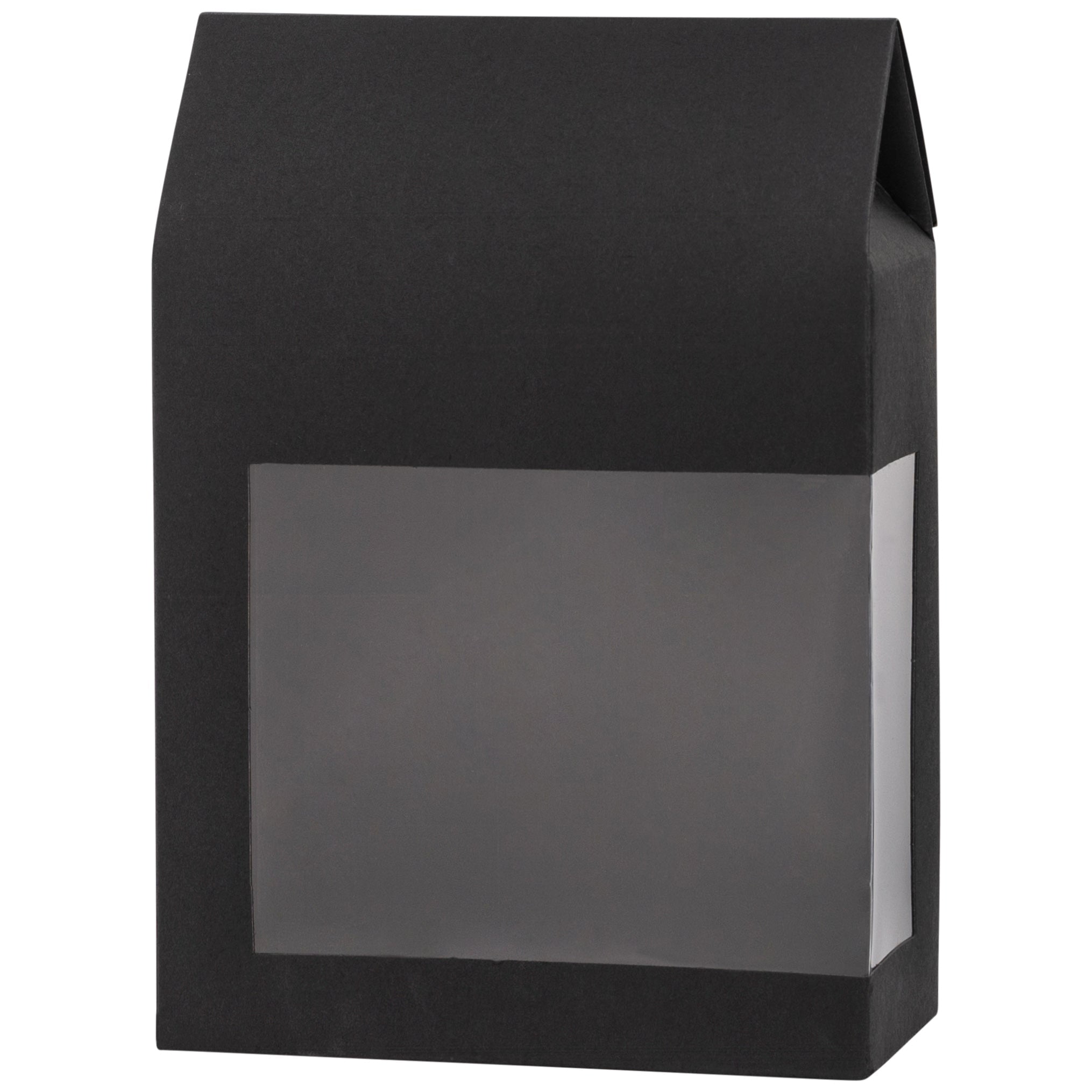 Tall Paper Boxes With Window Black 8X5.5X2.5 Gift Boxes 16 Pack ...