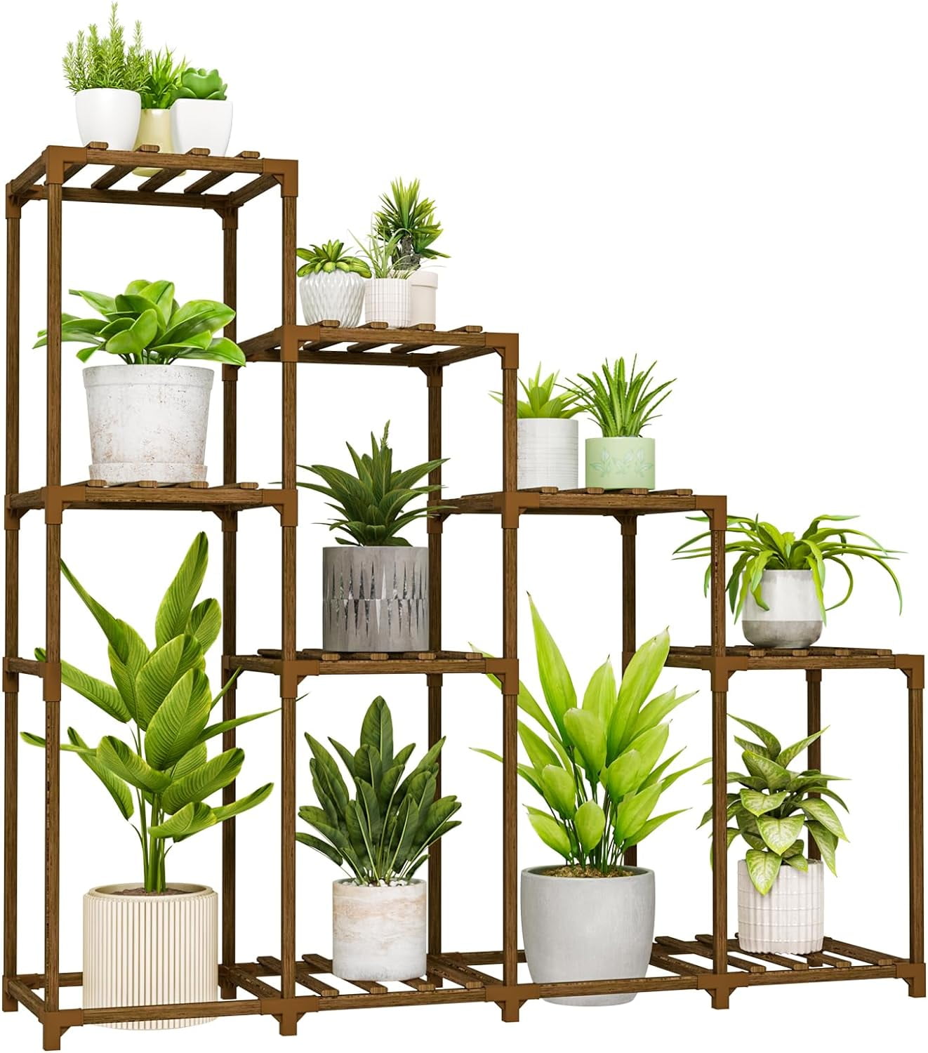 Tall Plant Stand Indoor Wood Plant Shelf Outdoor Tiered Plant Rack for ...