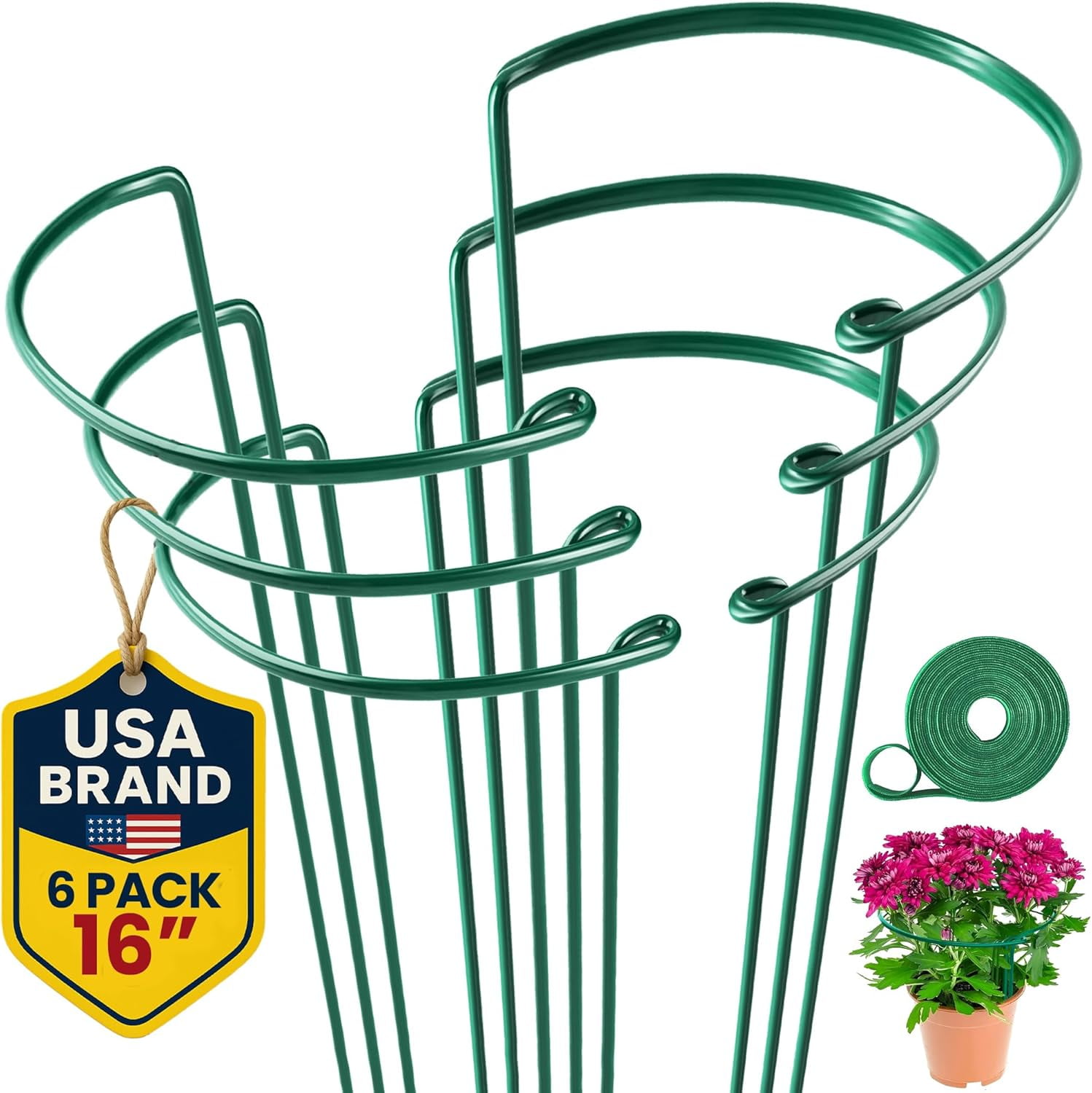 Tall Plant Support Stakes for Indoor and Outdoor - Peony Cages and ...