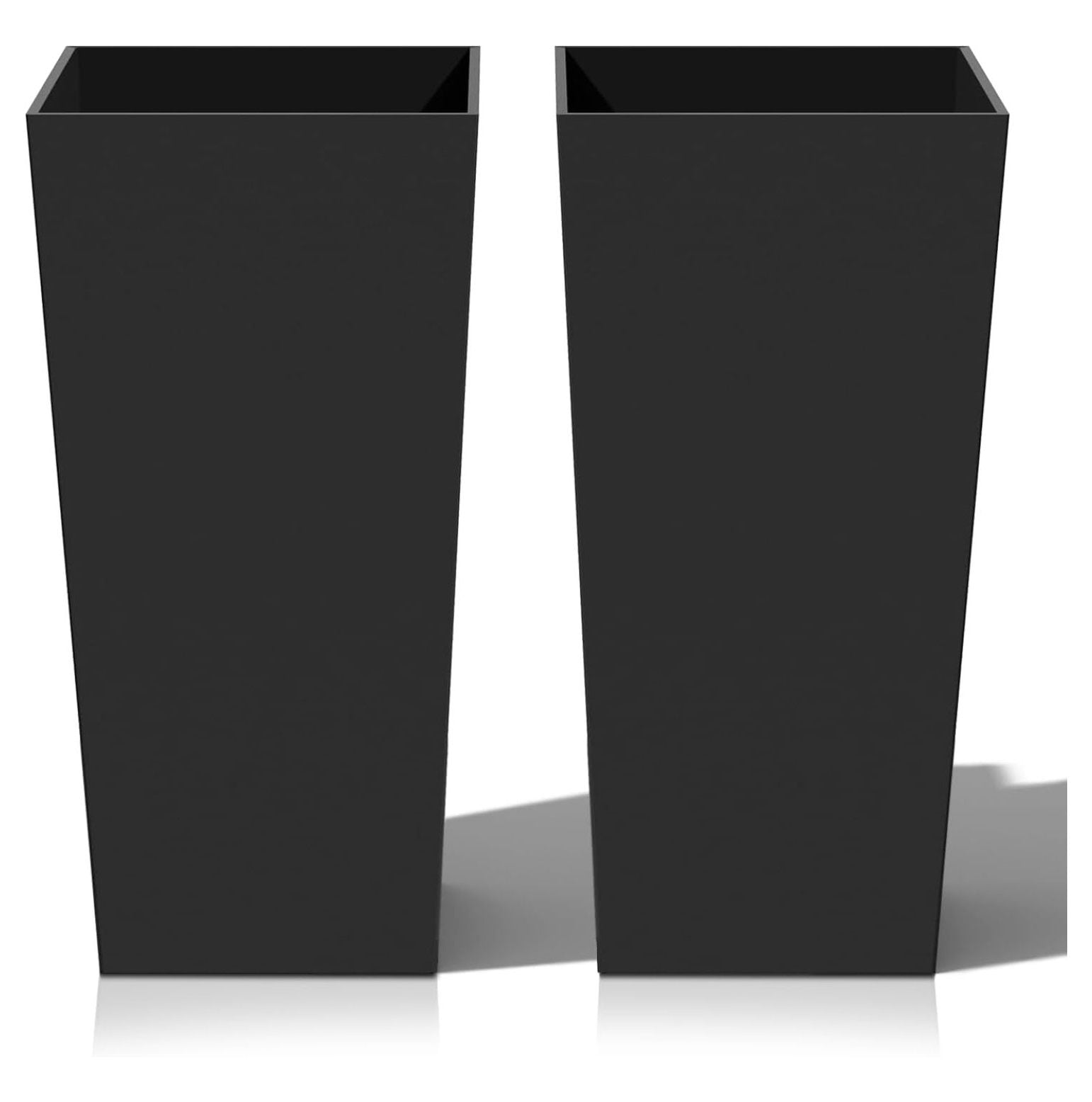 Tall Planter Outdoor Indoor, Large Resin Plant Pots for Trees Flowers ...