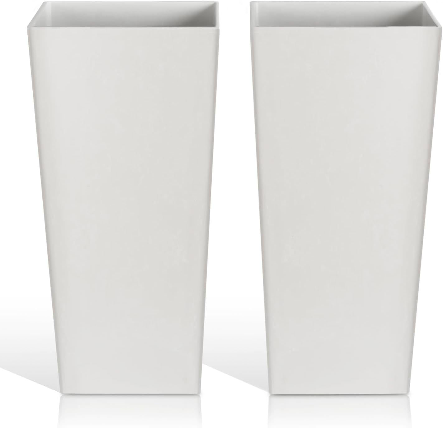 Tall Planter Outdoor Indoor, Large Resin Plant Pots for Trees Flowers ...