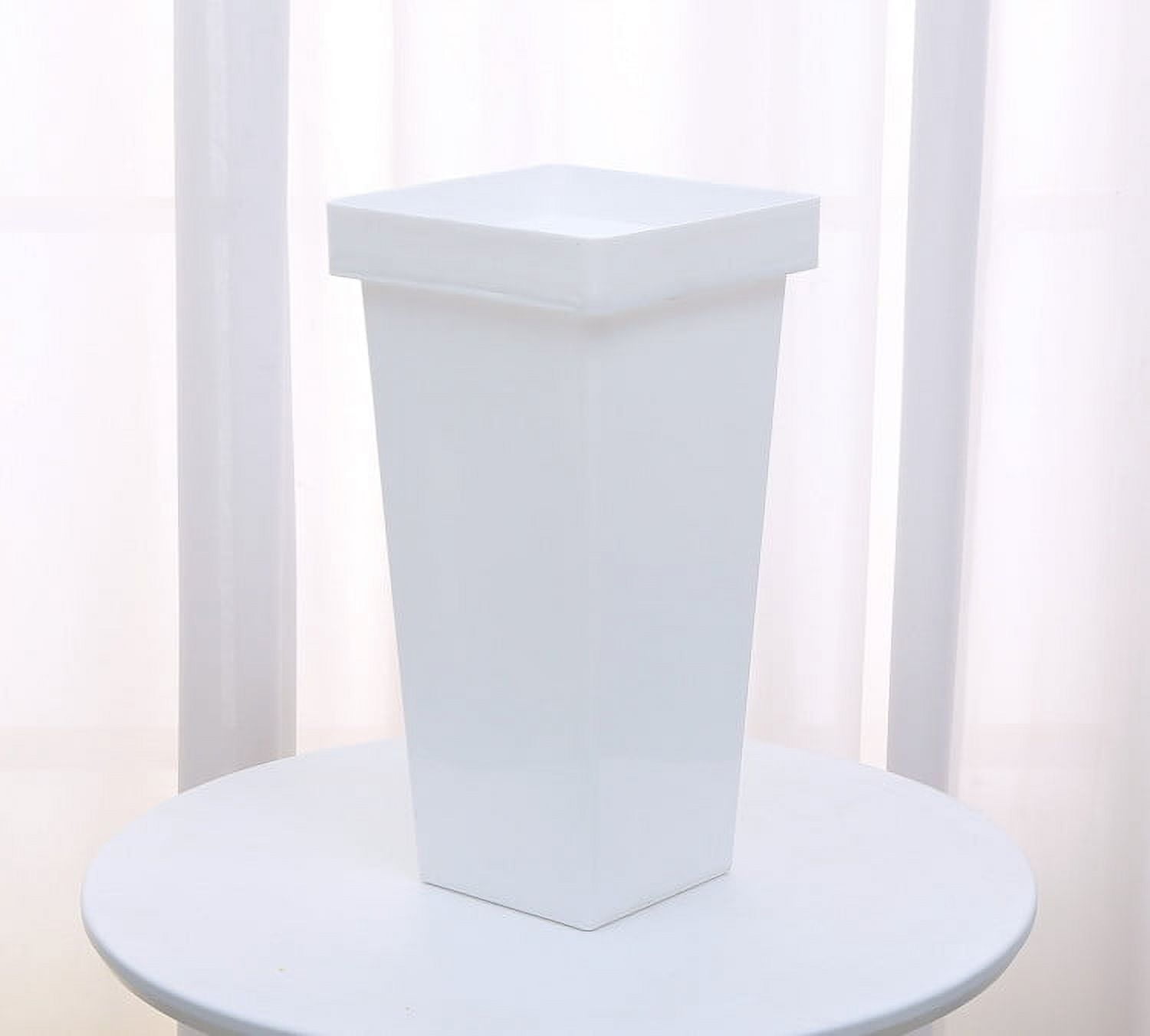 Tall Planters 13.4 Inch, Flower Pot, Plastic Flower Vase Patio Deck ...