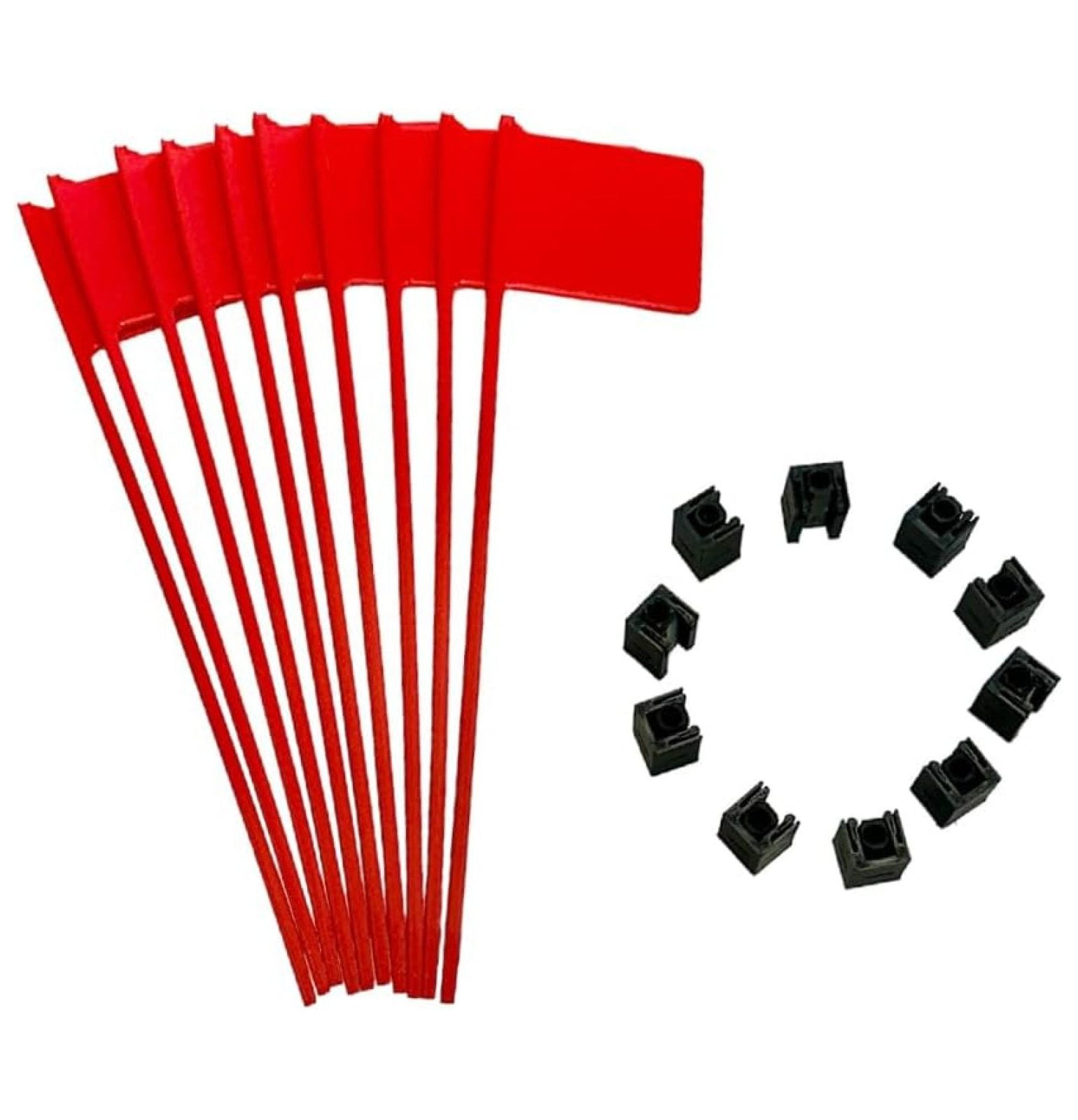 Tall Plastic 11in. Red Alert Office Desk Flag Up Down Function Do Not ...