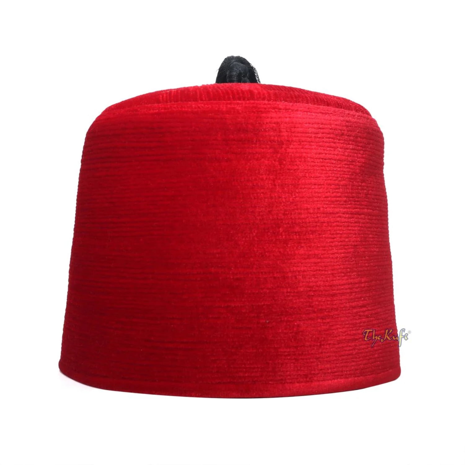 Tall Red Velvet Fez – Premium Moorish Moroccan Style Hat with Black ...