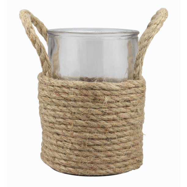 Tall Rope Wrapped Pillar Holder with Rope Handles - Walmart.com