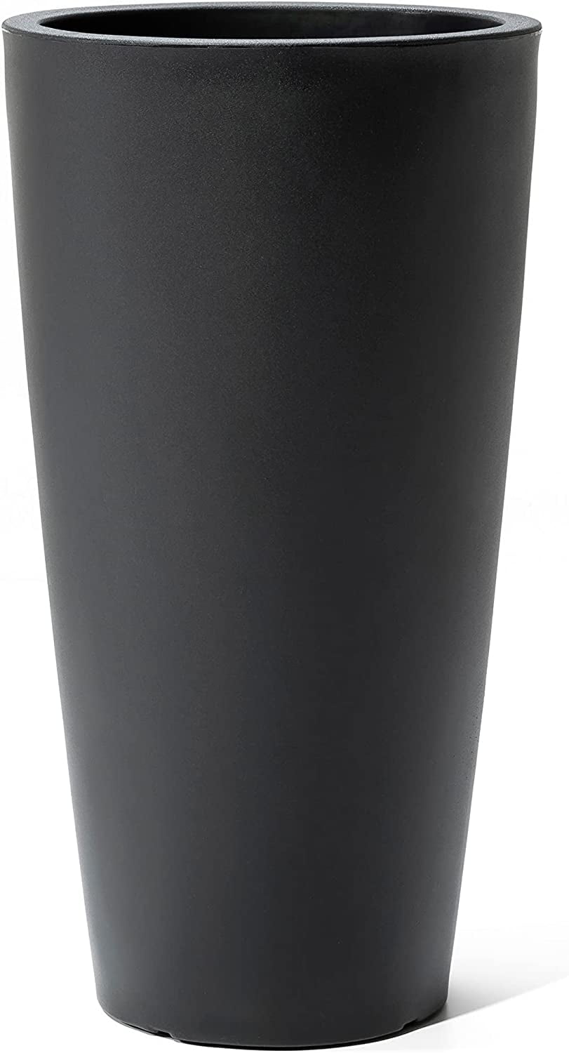 Tall Round Tapered Planter, Large Planters for Outdoor Plants ...
