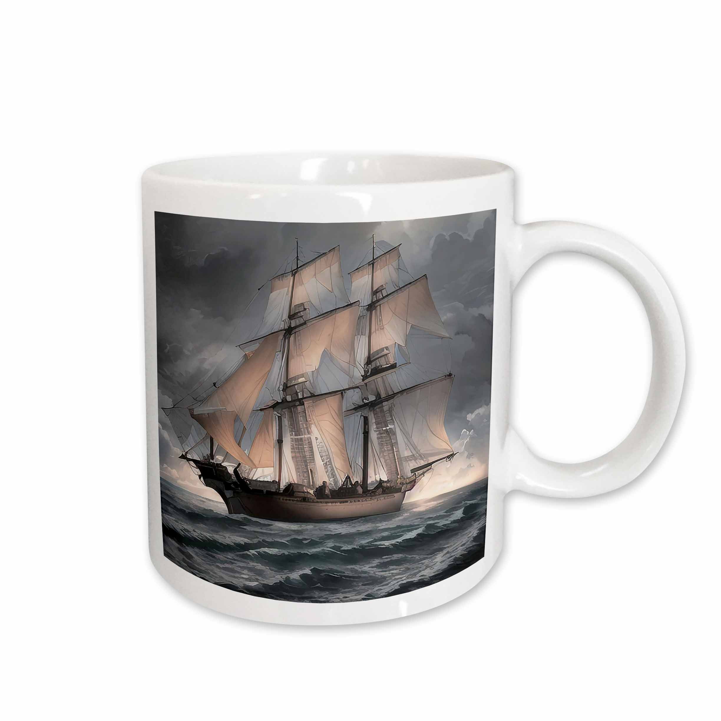 3drose, Tall Ship Digital Art. Fantasy Ship. Storm-beaten but Brave and ...