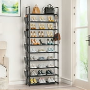 Ktaxon 6-Tier Bamboo Shoe Rack, Sturdy Shoe Shelf, Display Shelves ...
