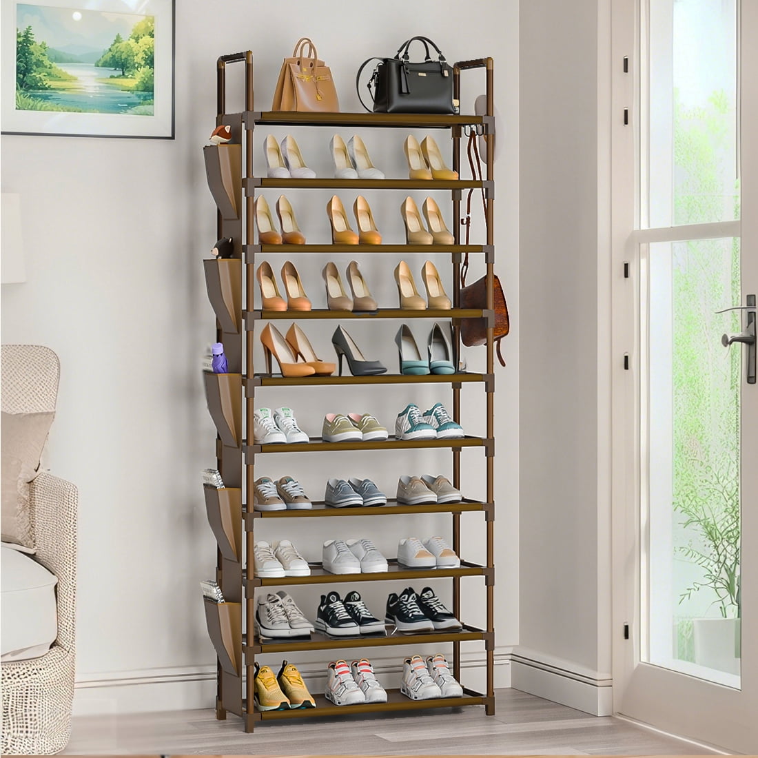 Tall Shoe Rack 10 Tier Shoe Organizer Racks for Closet Shoes Rack ...